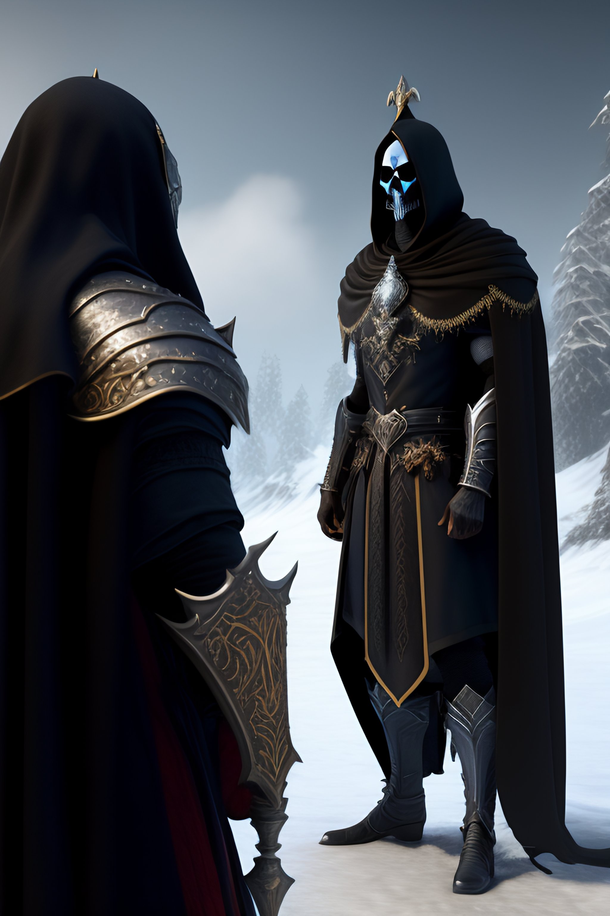 Lexica - Hades . 48 year old medieval fantasy male skull knight. Full ...