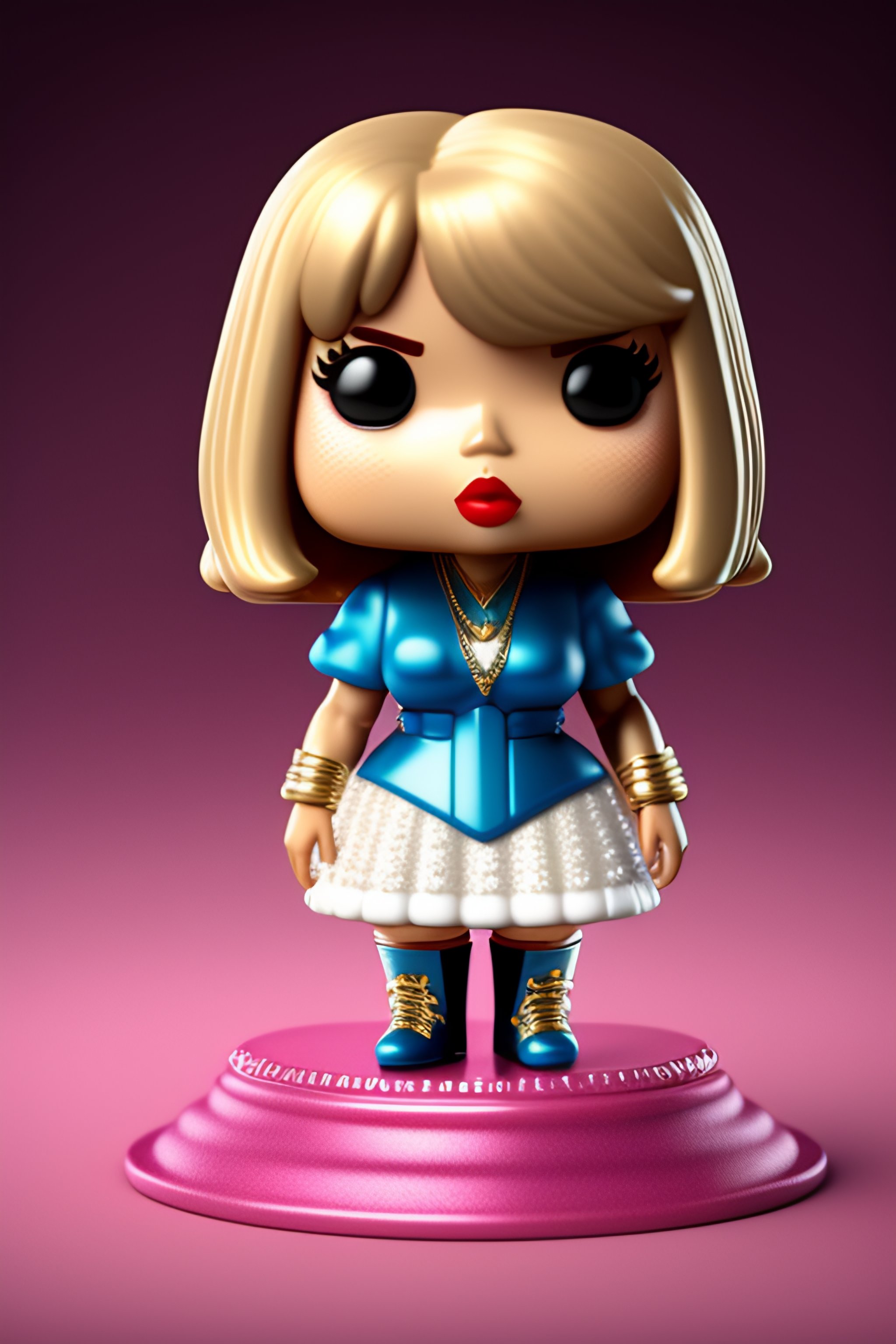 Lexica - A full body 3d render of a funko pop Taylor swift