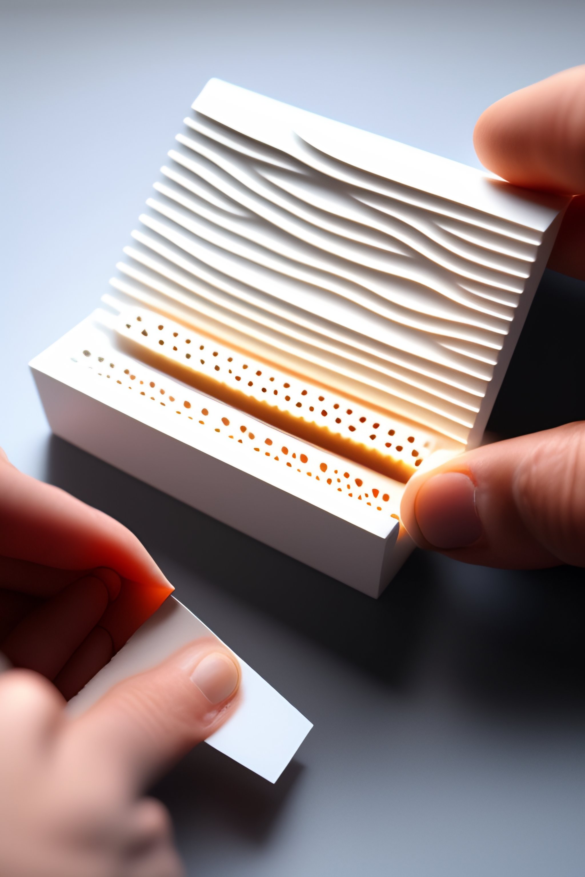 Lexica - Hands on braille papel, 3d points , white