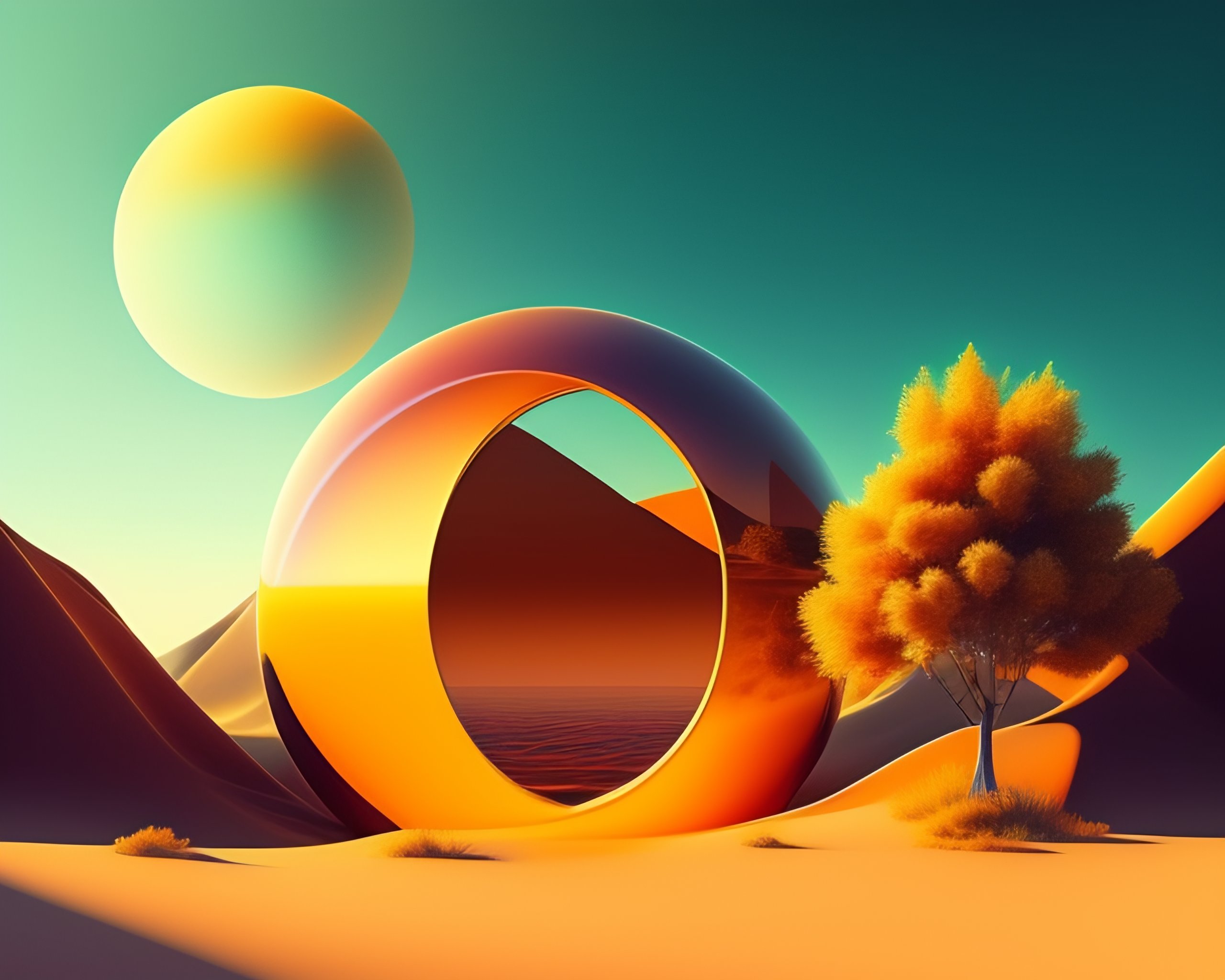 Lexica - A digital painting of a luxurious nature, sunny, in the style ...