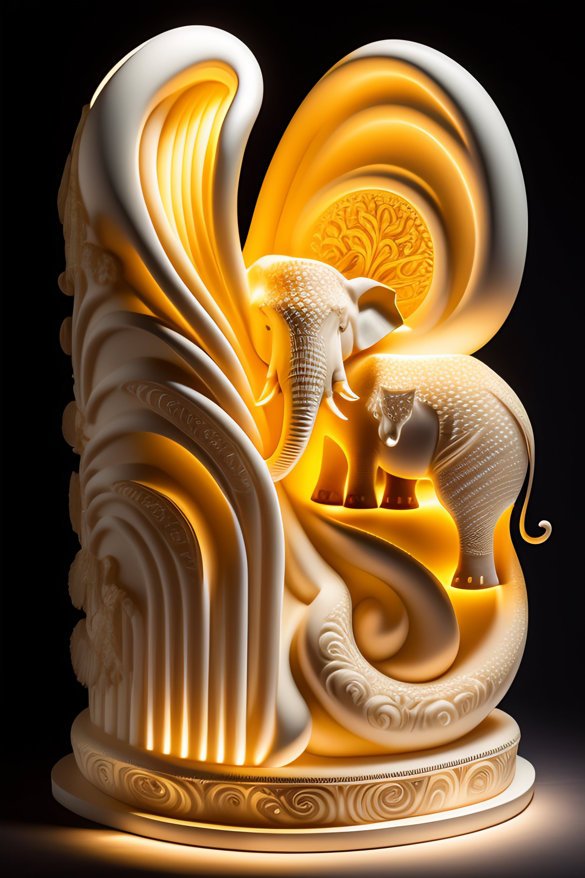 Lexica - A Chinese intricately carved elephant ivory tusk, the tusk is ...