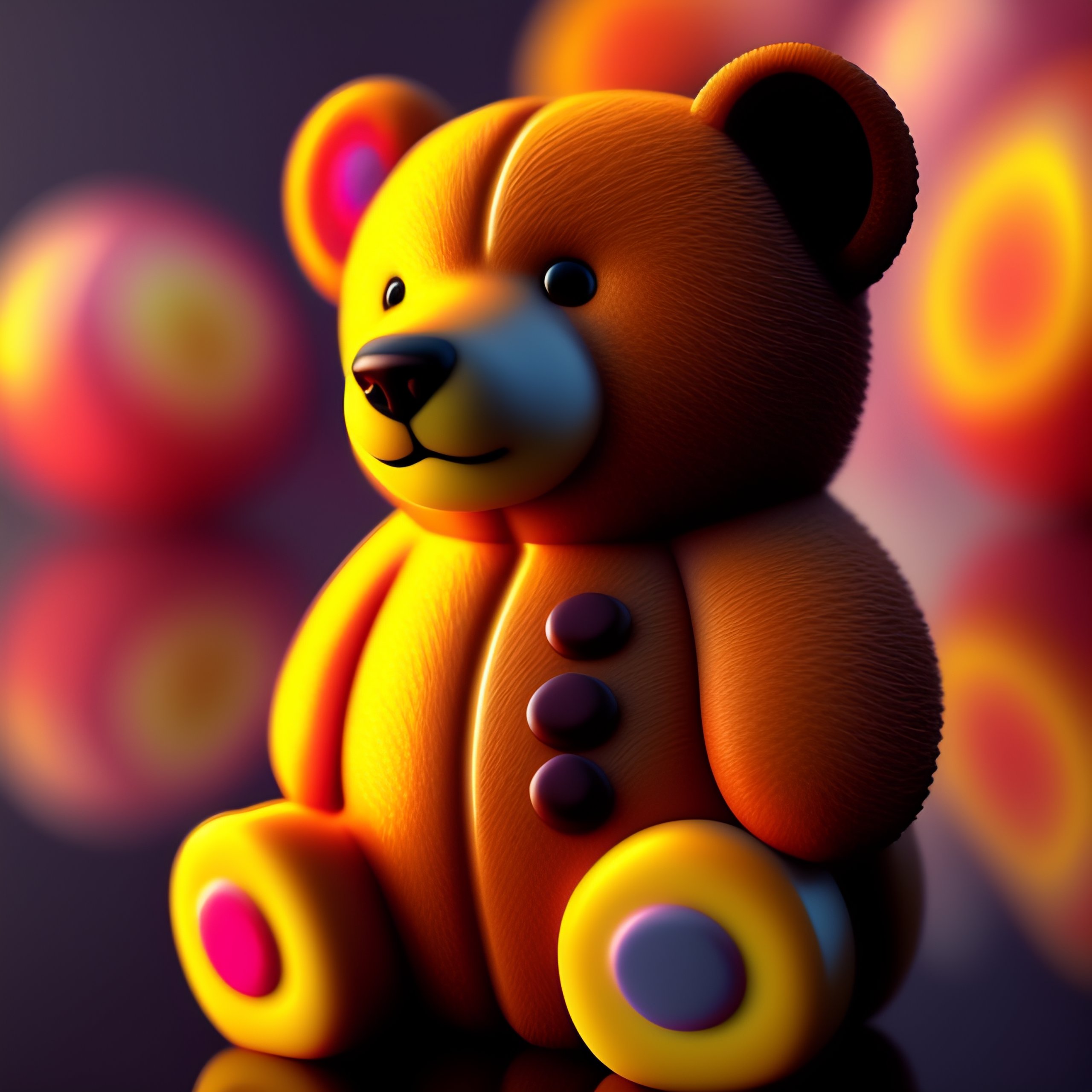 Lexica - Candy bear, 2d, low detail