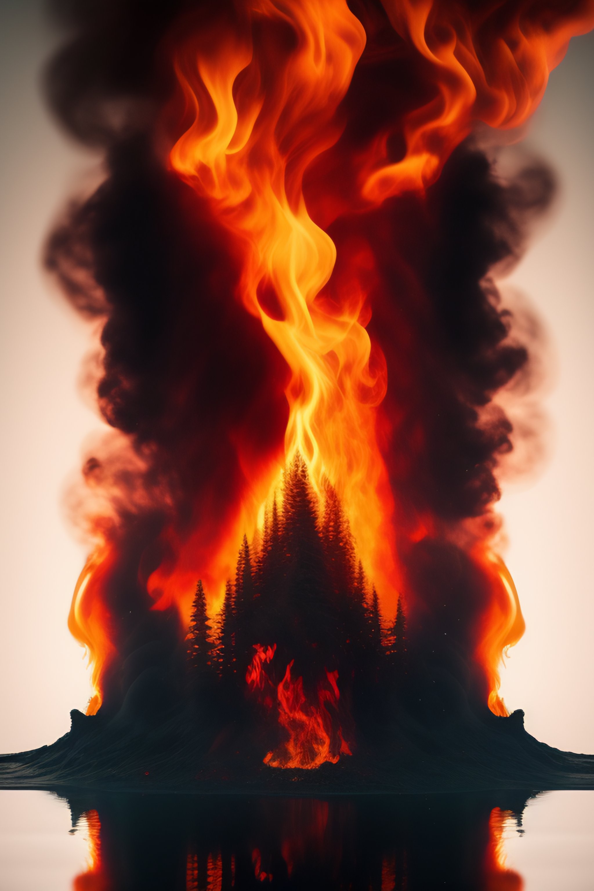 Lexica - Burning artwork, dark