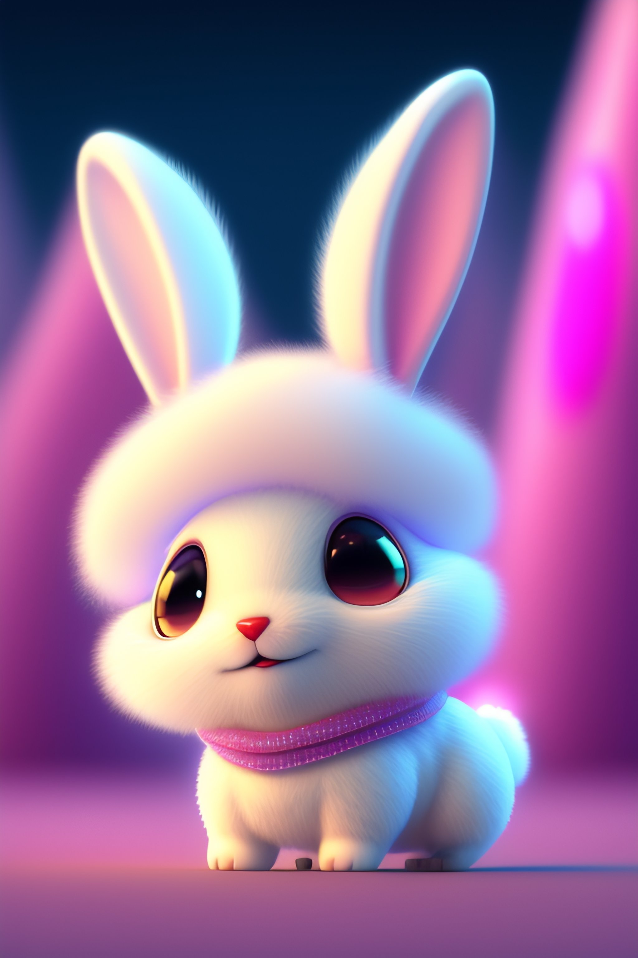 Lexica - Pixar style,a super cute and happy white fairy rabbit ,wear ...