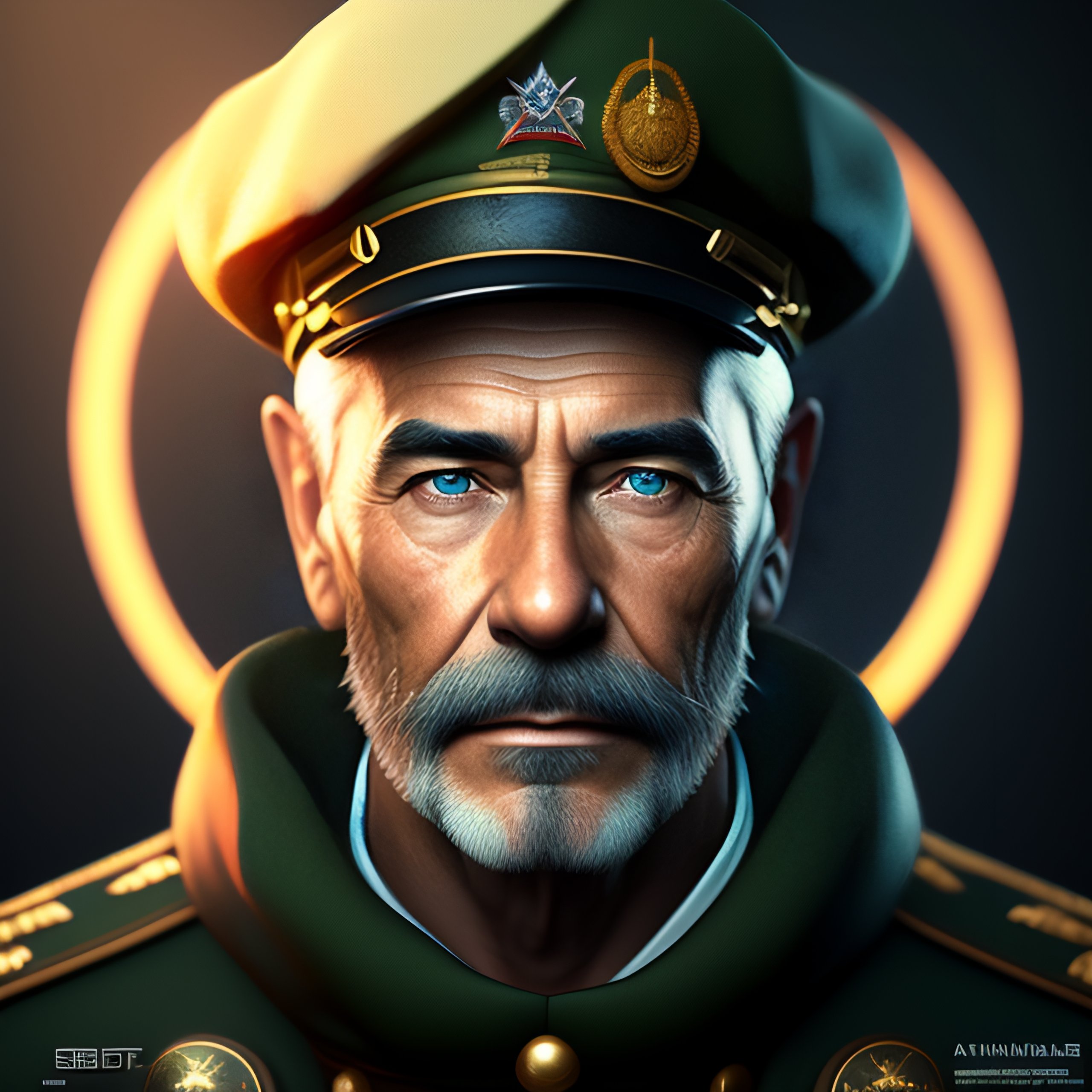 Lexica - Professional digital art of space army navi admiral middle age ...