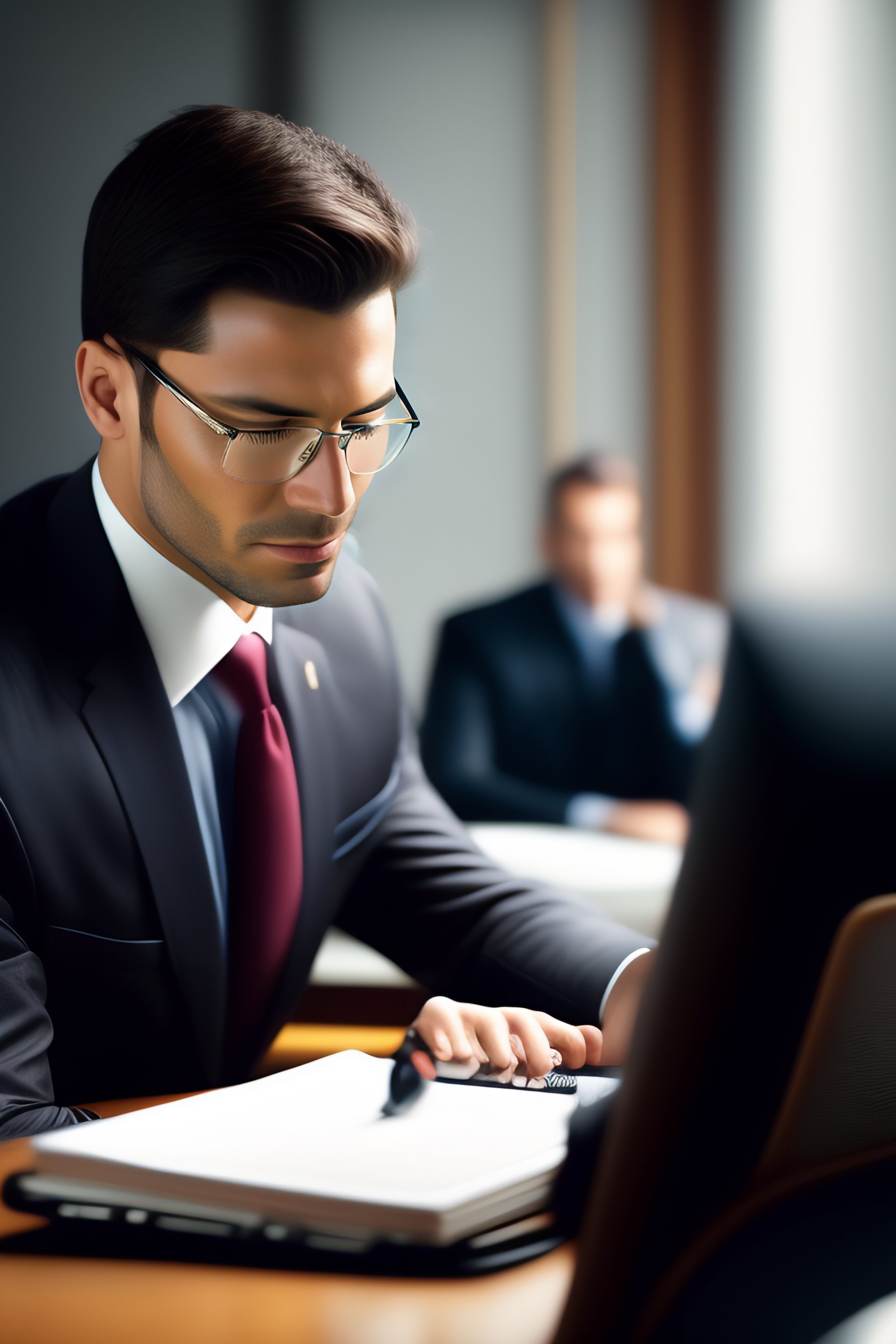 Lexica - Portrait of working accountant