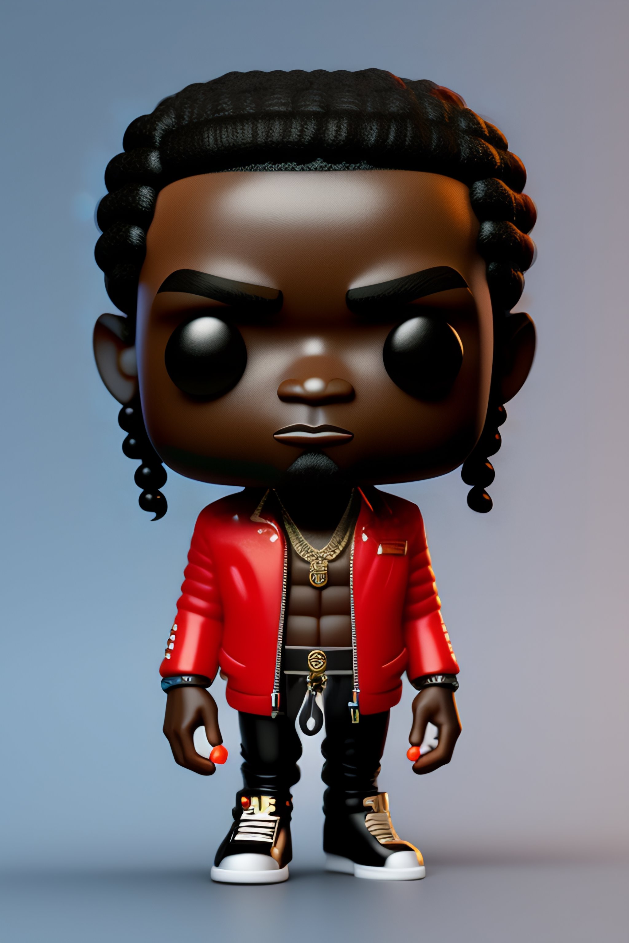 Lexica - 3d render of funko pop young thug