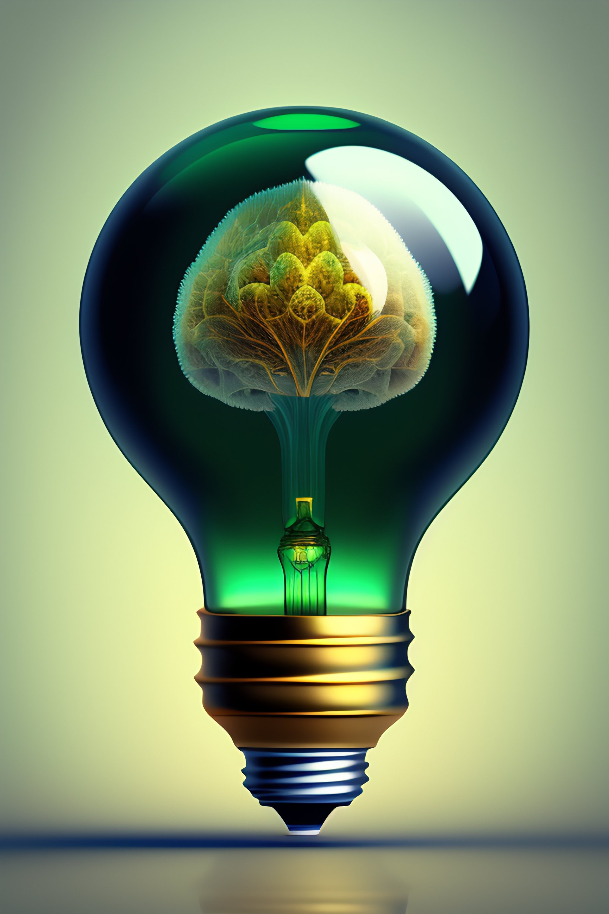 Lexica - Bulb with brain half the brain smart and half creative ...