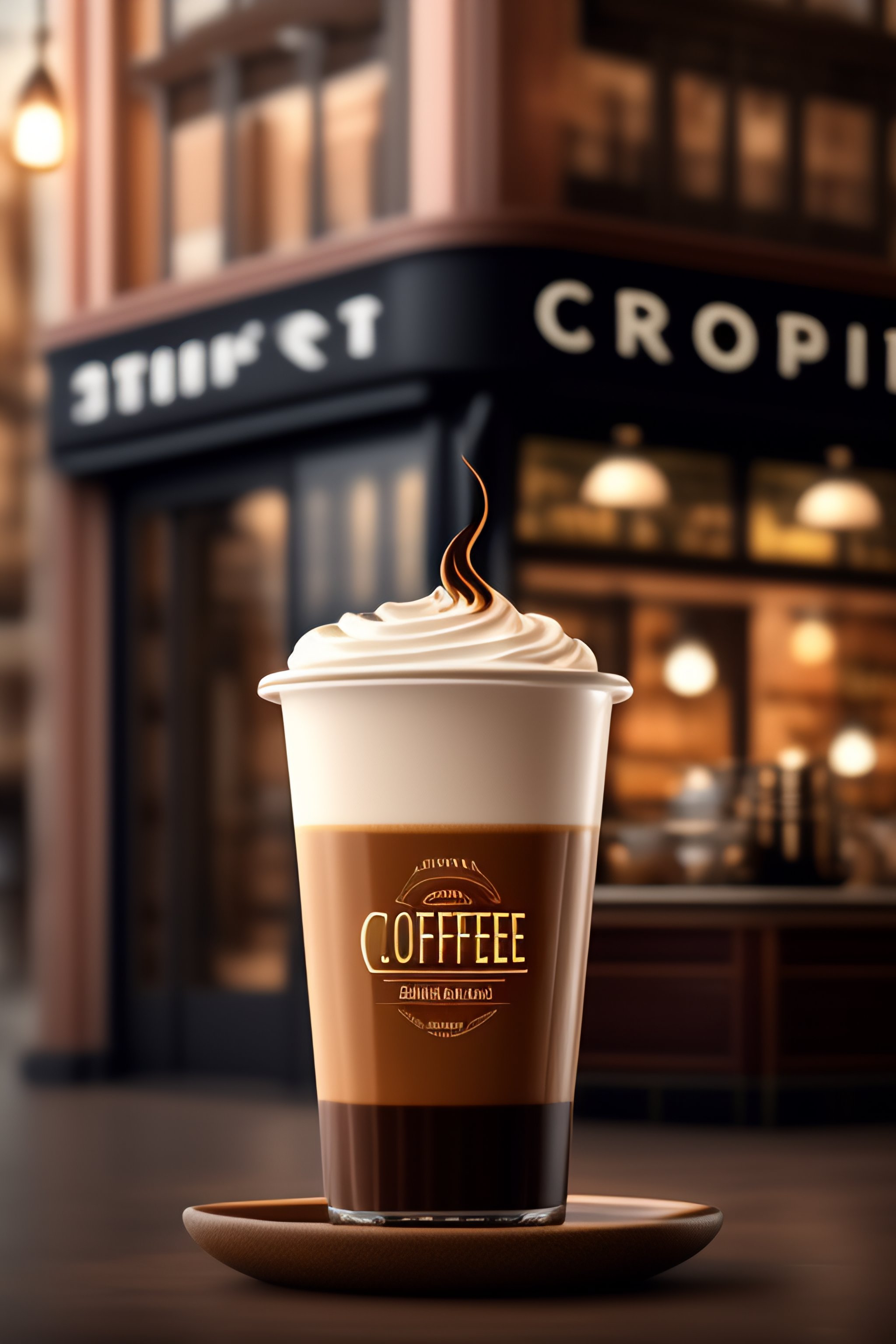 Lexica - Advertisement for a coffee shop post with coffee beans a real ...