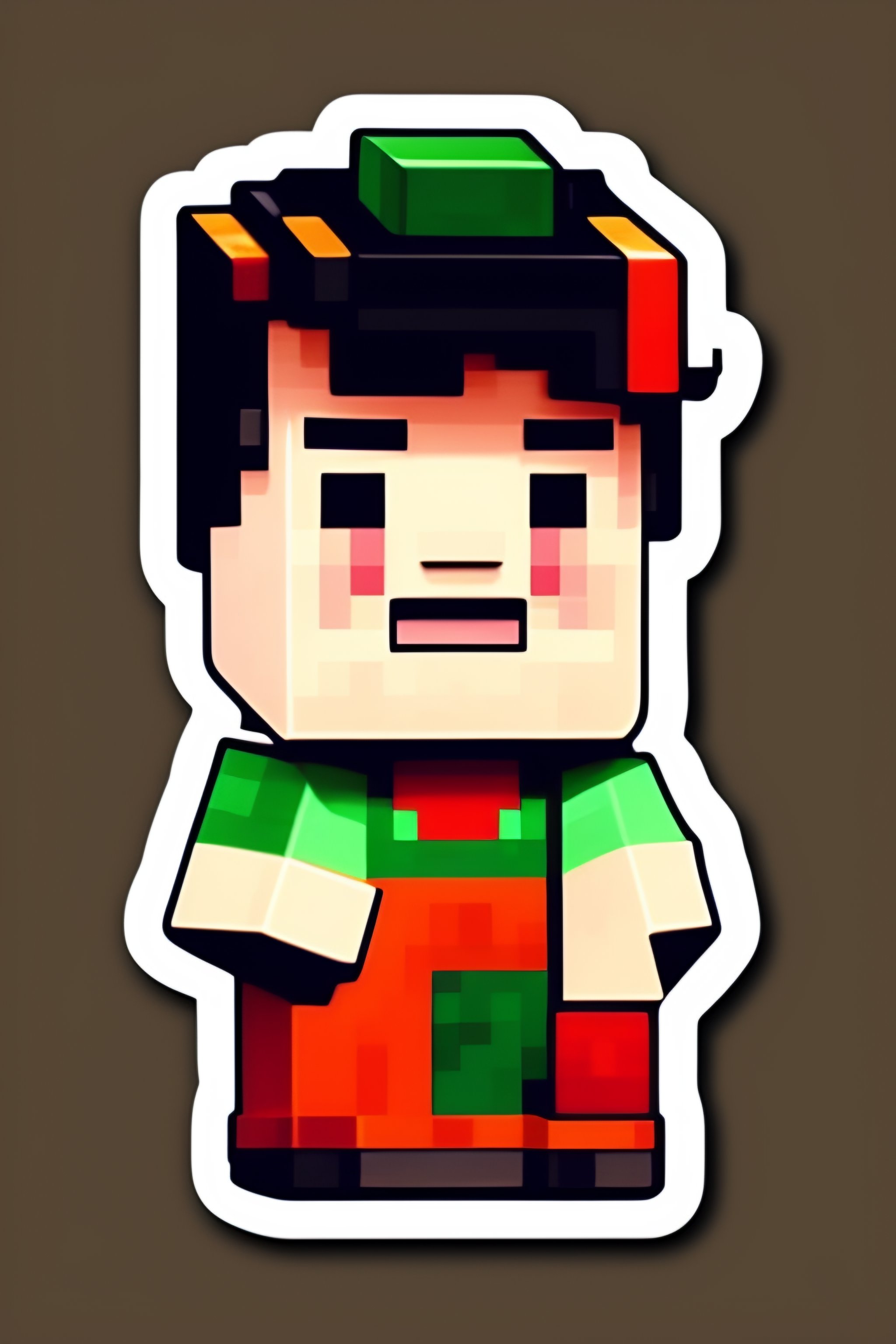 Lexica - Minecraft steve, sticker illustration