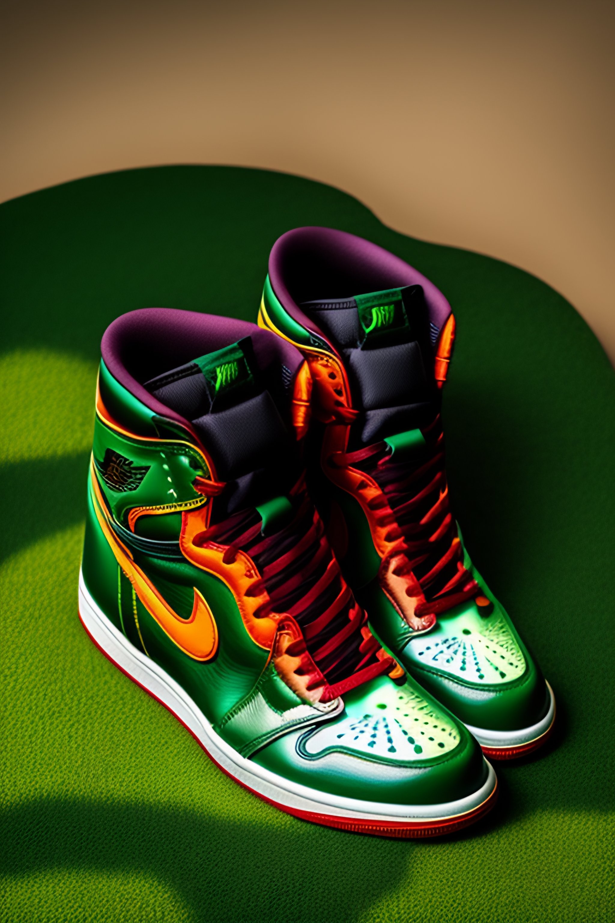 Lexica - Nike jordan 1 "chicago" colorway made of marijuana leaves ...