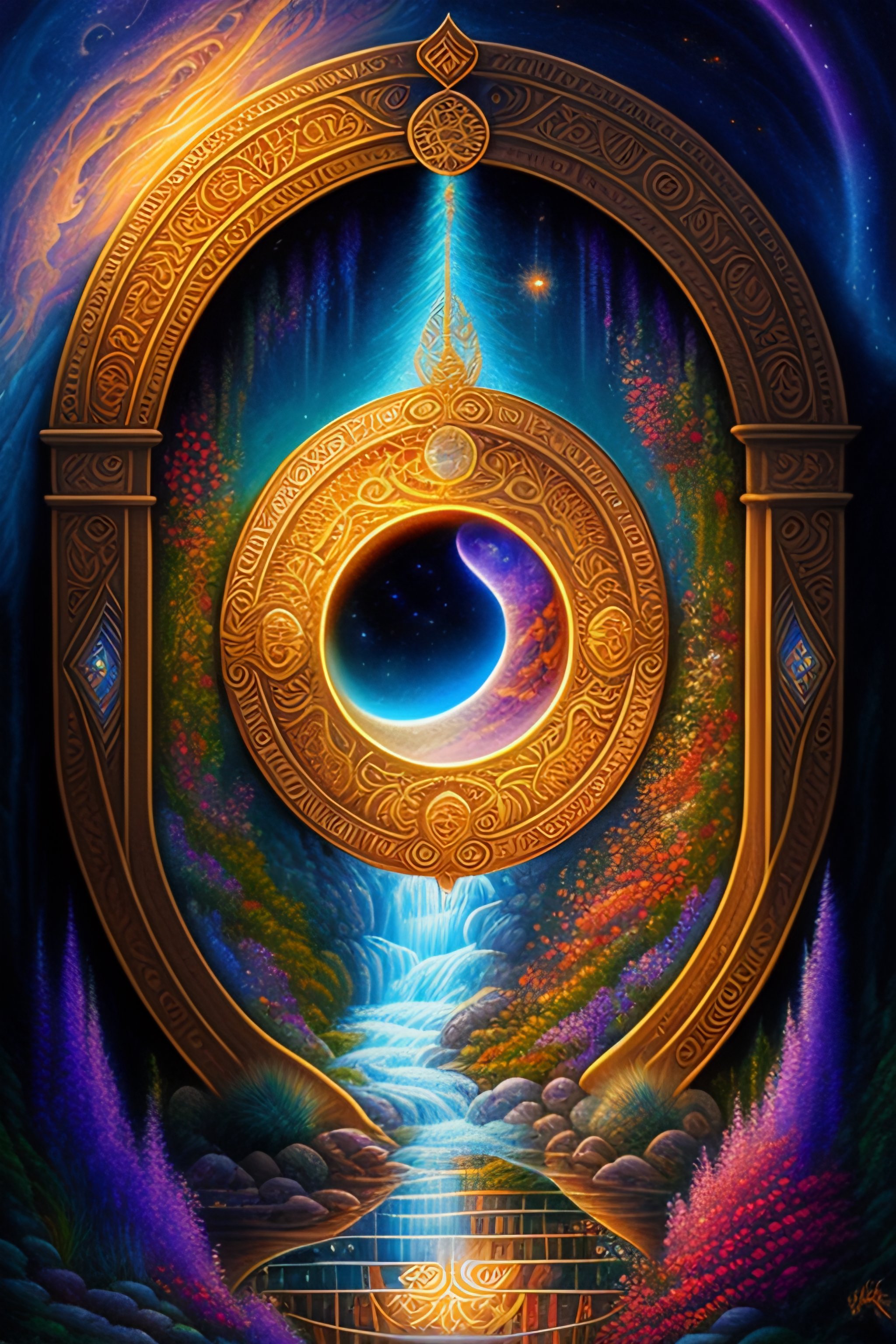 Lexica - Keyhole, ultima moongate, wonderland portal, mixed media ...