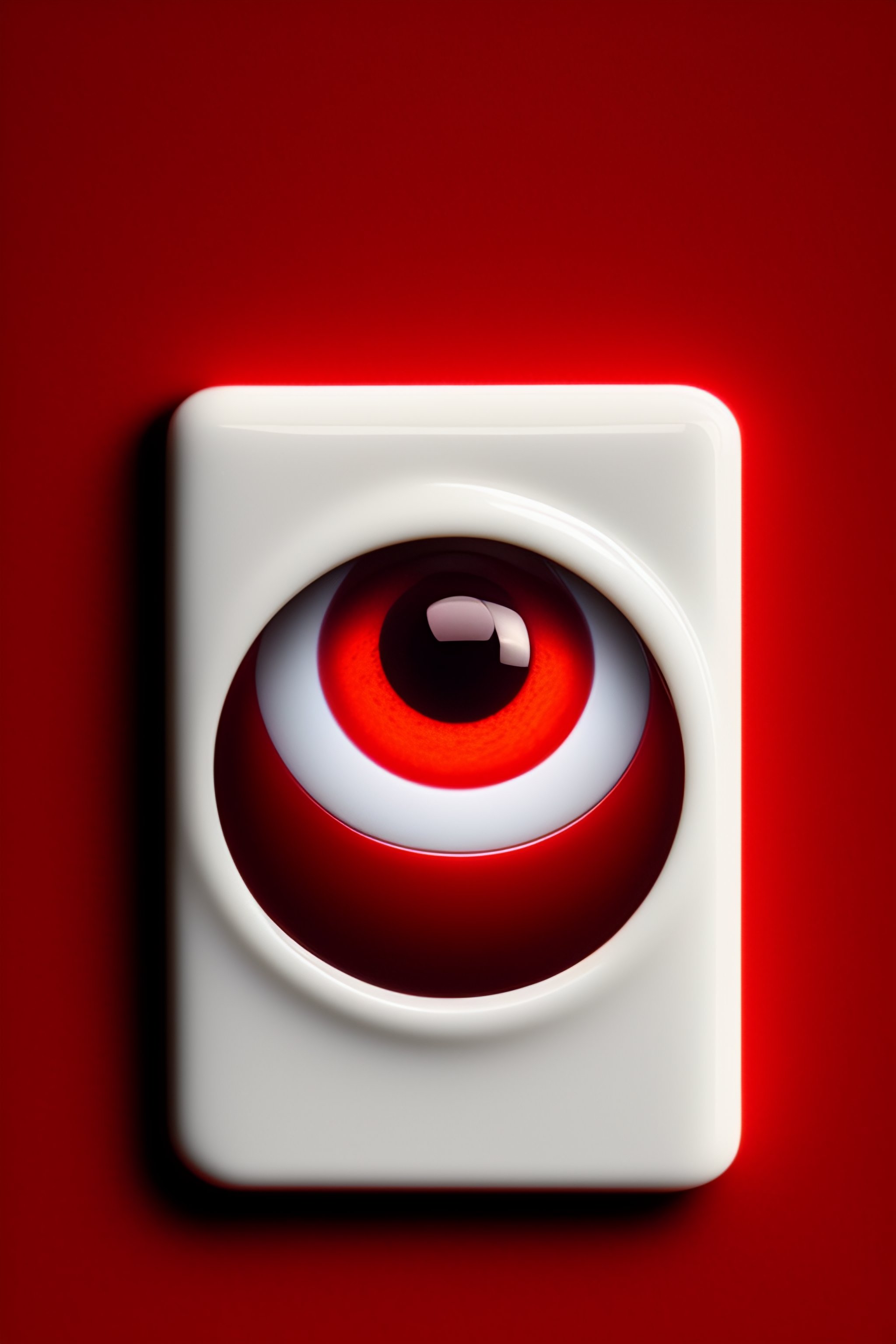 Lexica - A traditional red and white magnet with eyes