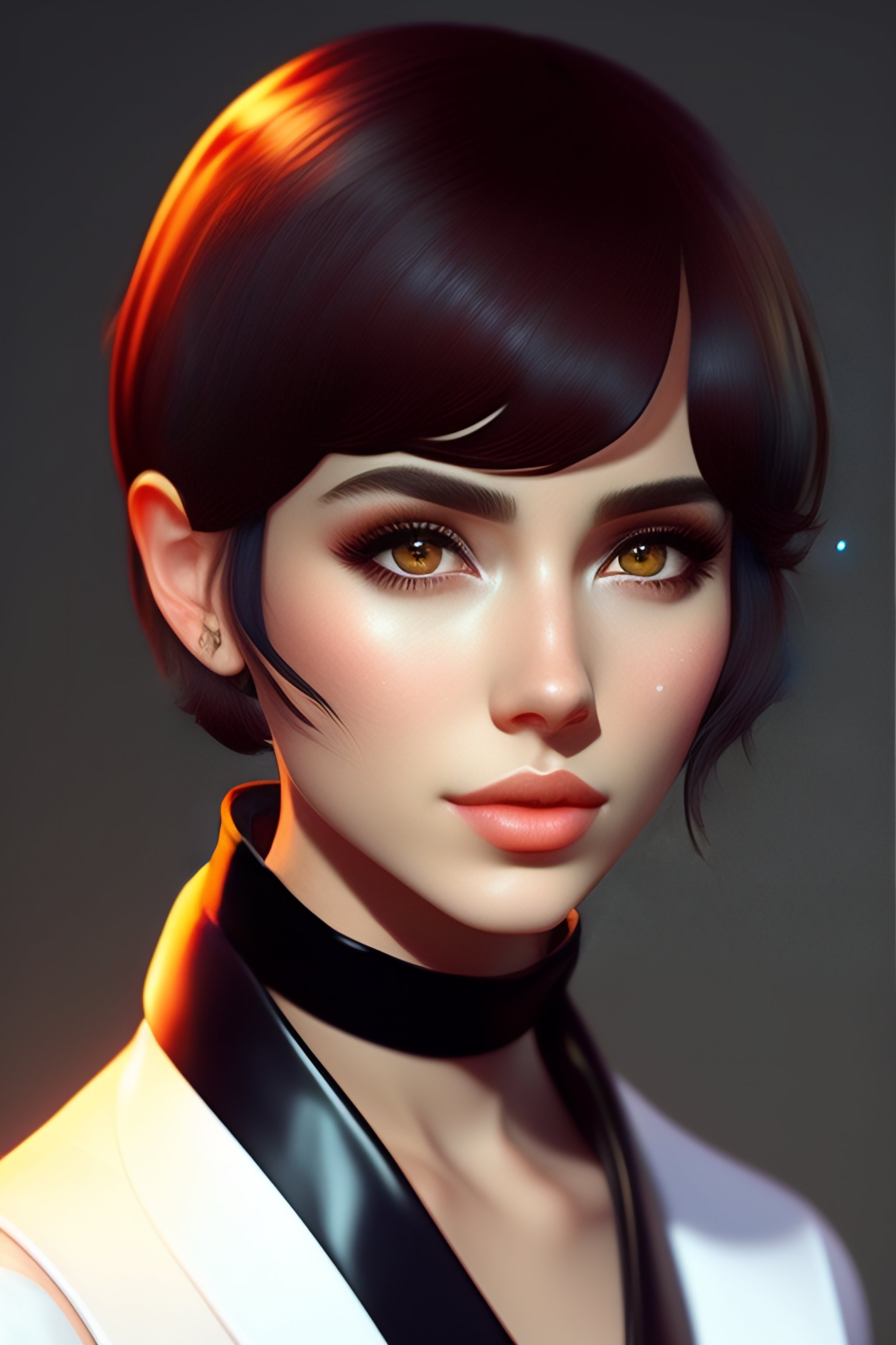 Lexica - Mathilda, cute girl, short silky hair, velvet, kitty ears ...