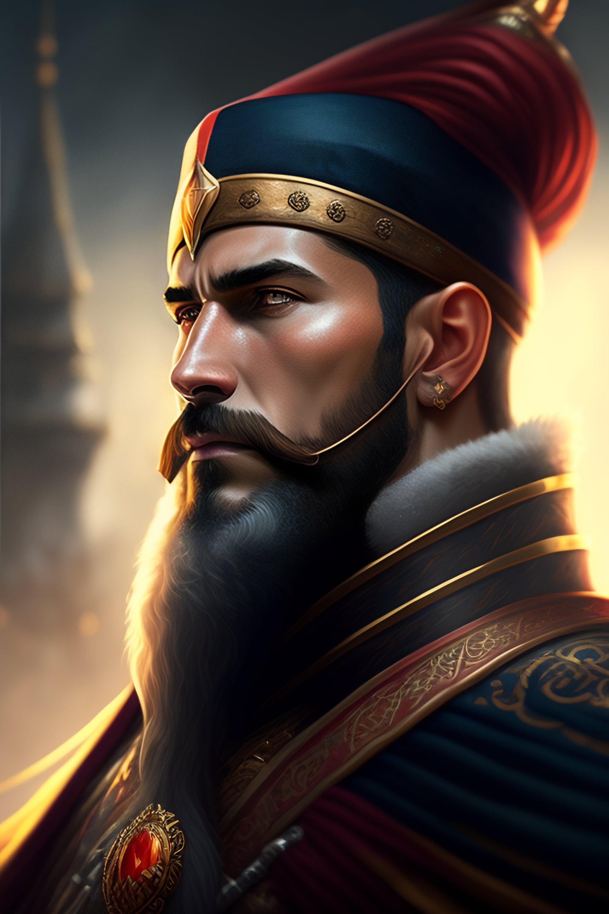 Lexica - Cossack, d & d, fantasy, portrait, highly detailed, headshot ...