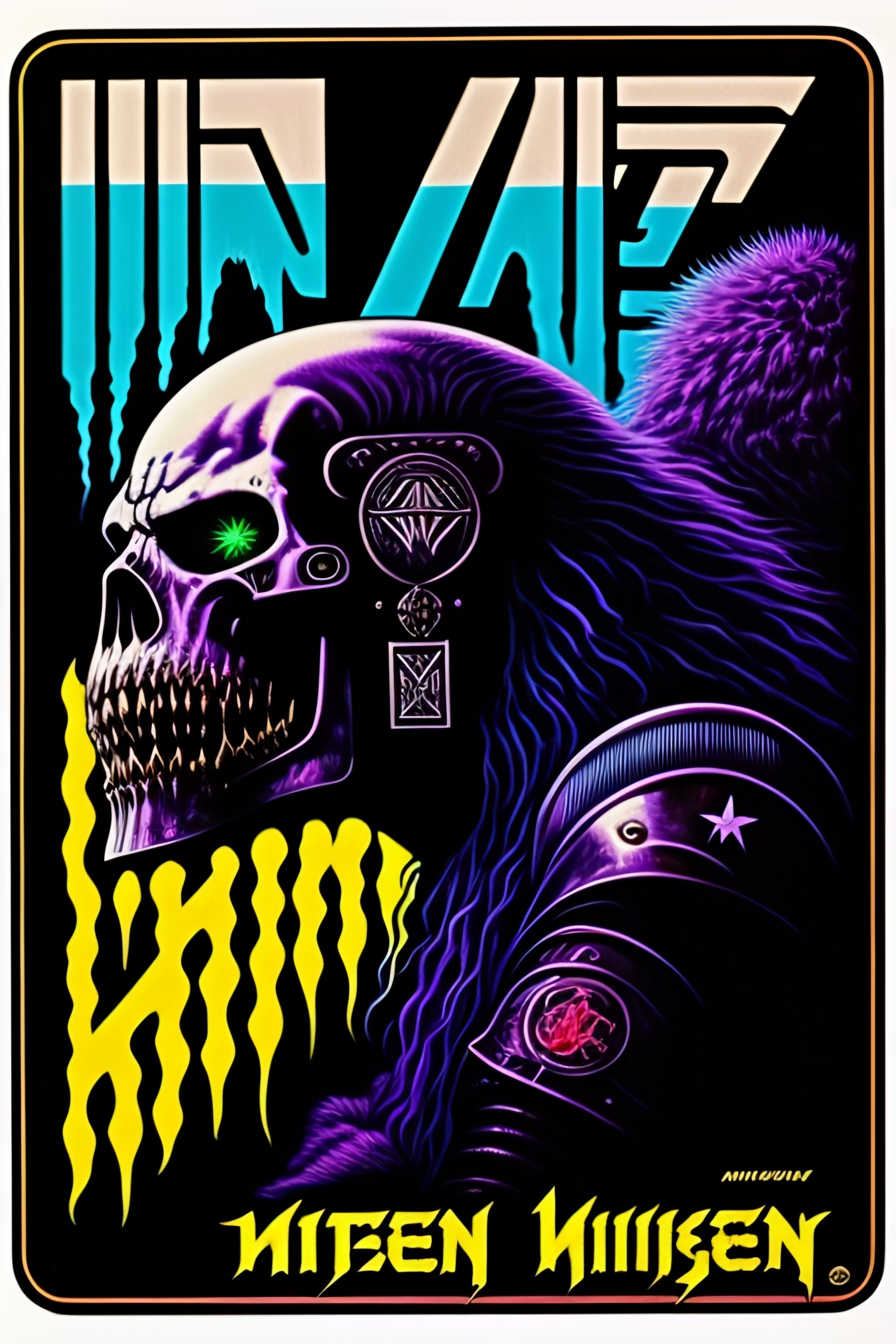 Lexica - 1987 scary heavy metal art, Scary psycho killer monster, 80s ...