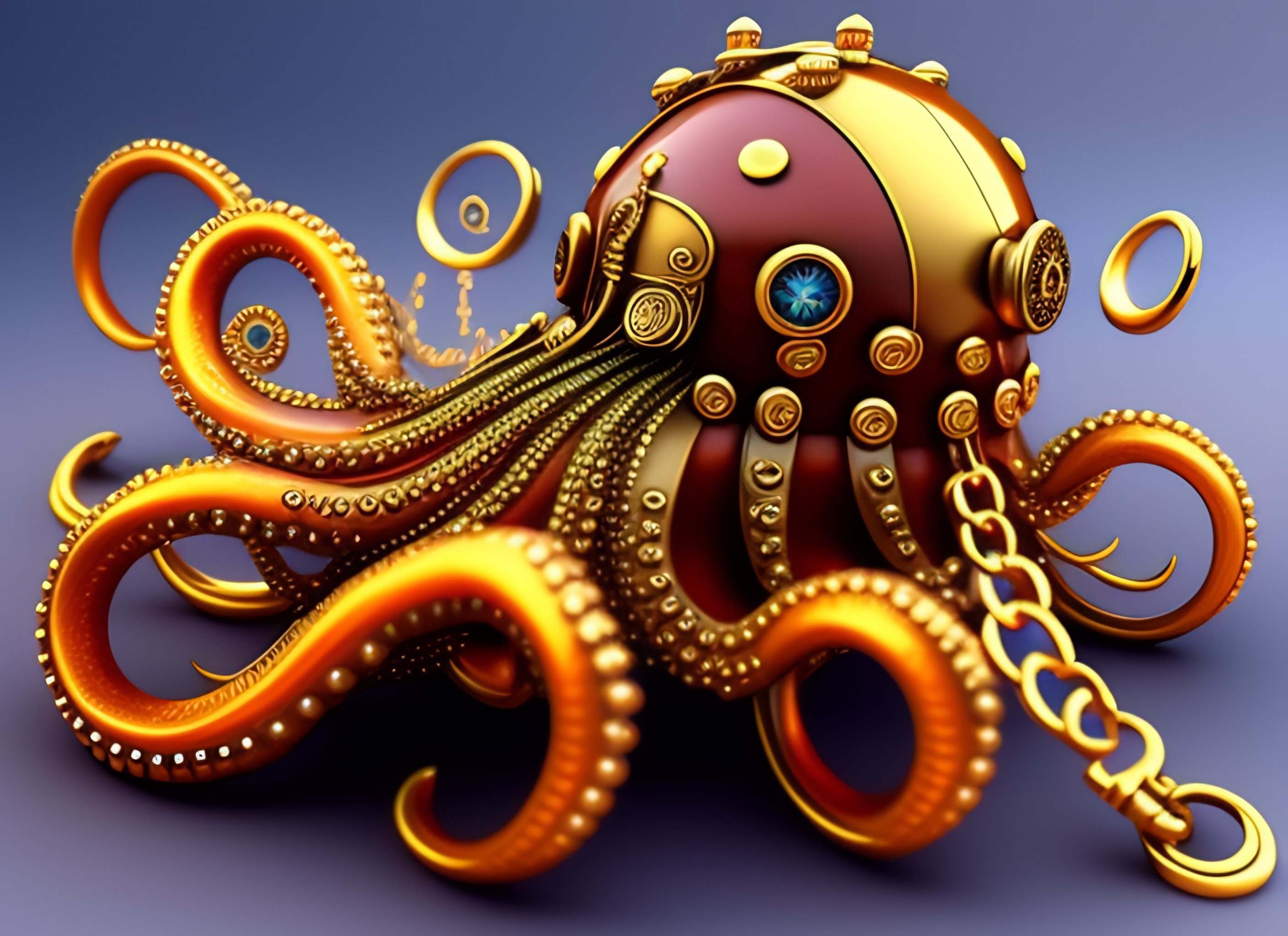 Lexica - A steampunk octopus with chains for arms, inspired by toulouse ...