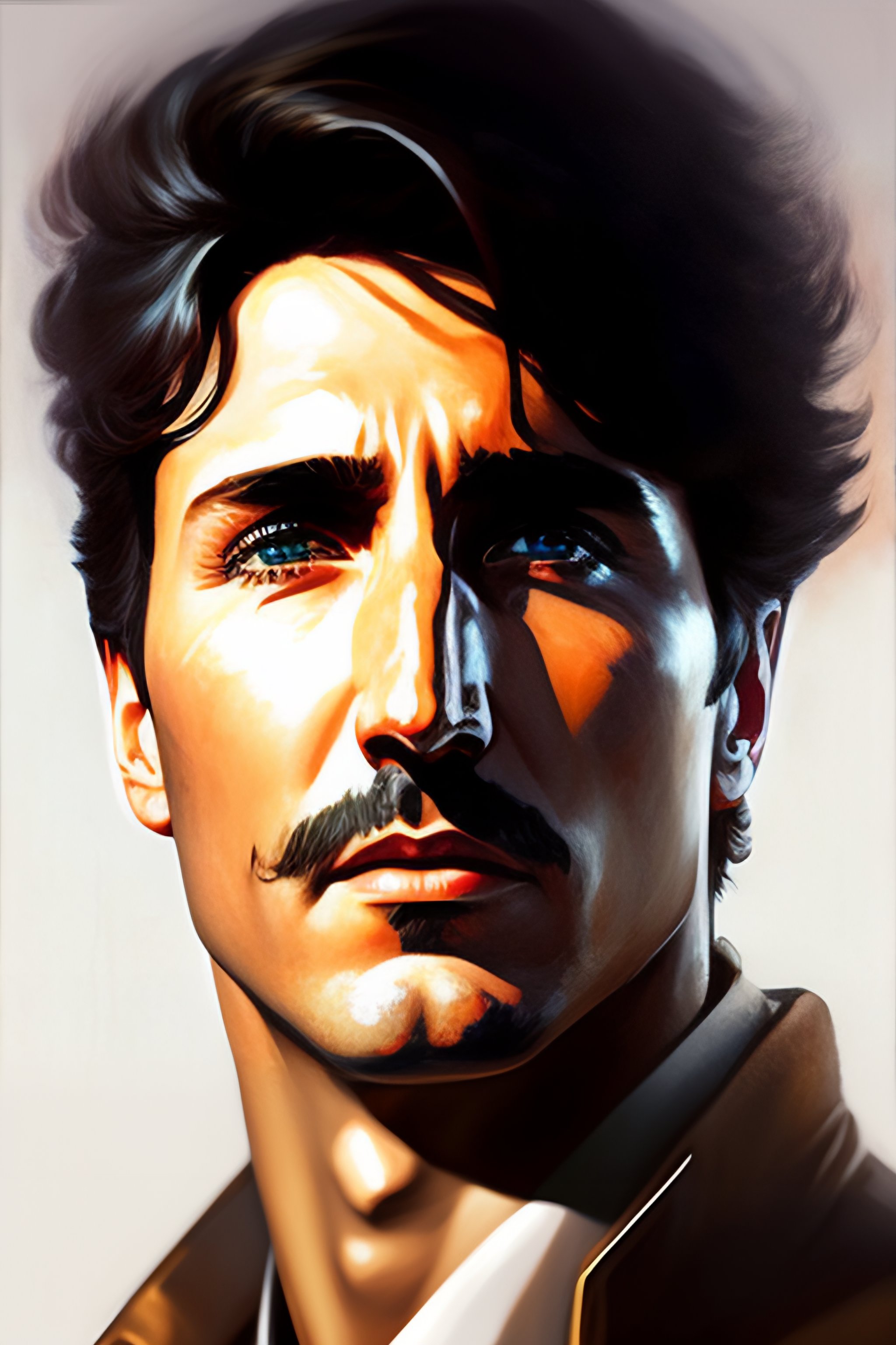 Lexica - Portrait of a justin trudeau, evil eyes, mouth open, epic ...
