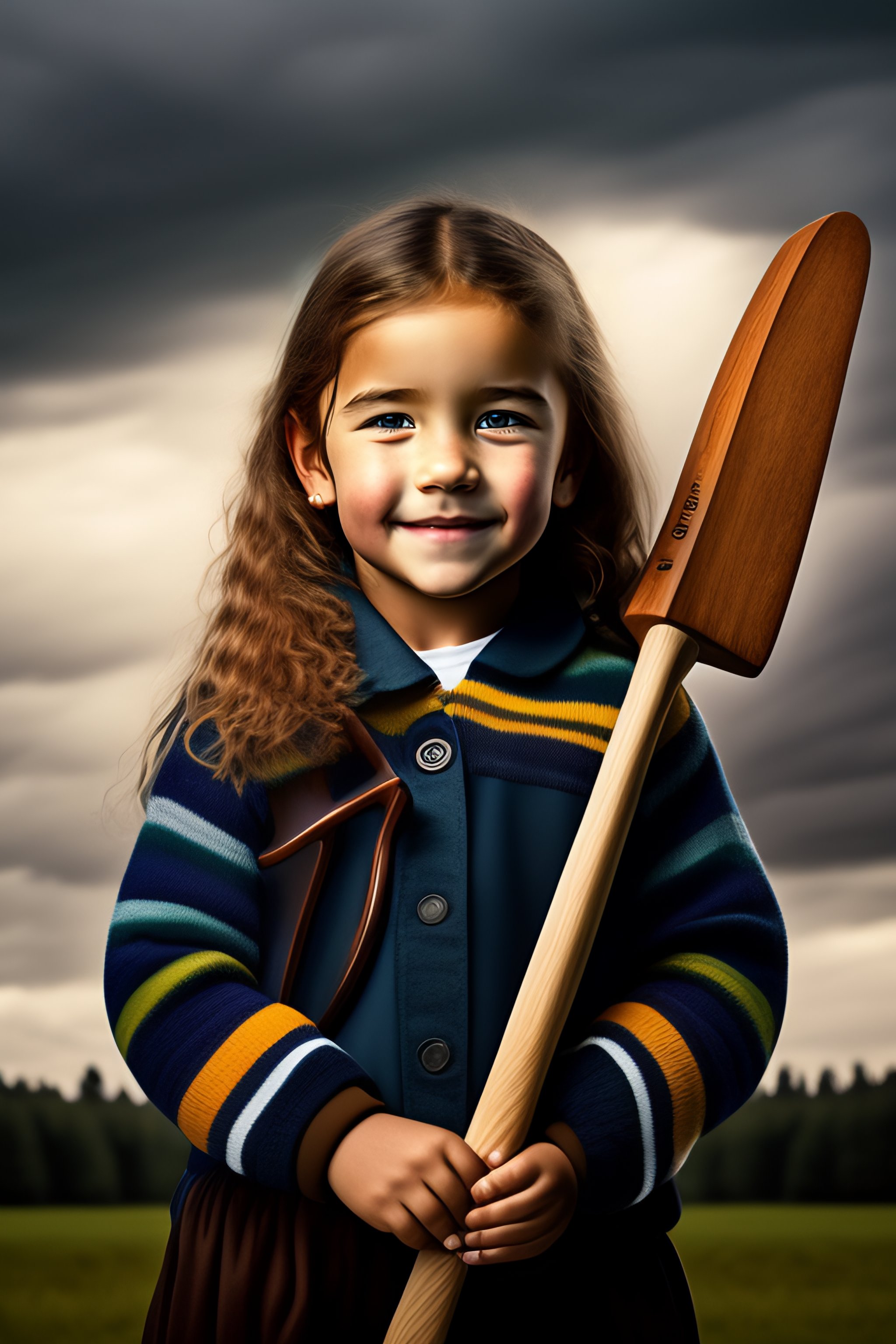Lexica - A portrait of a child holding an axe