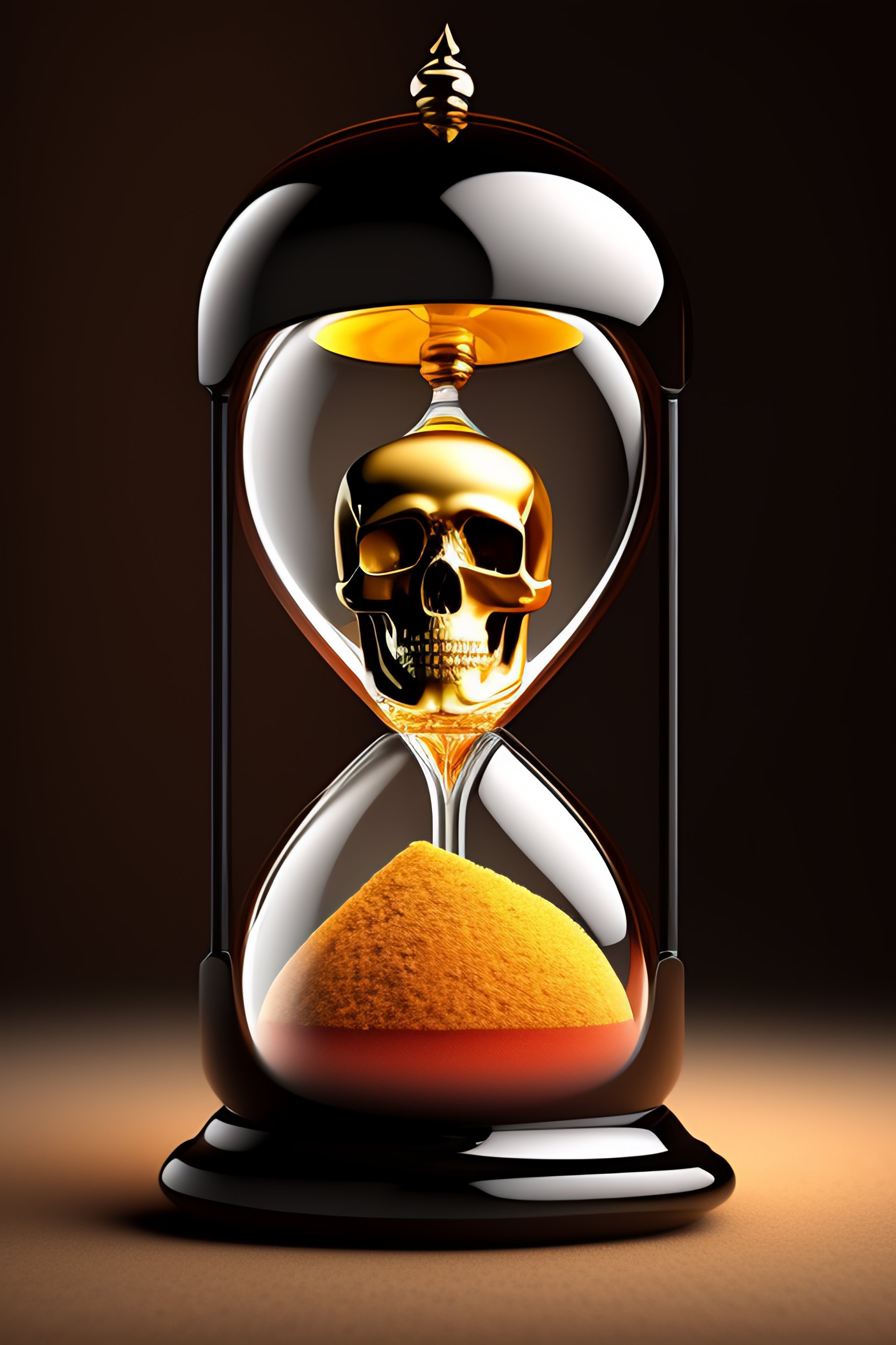 Lexica - A skull representing death as an hourglass