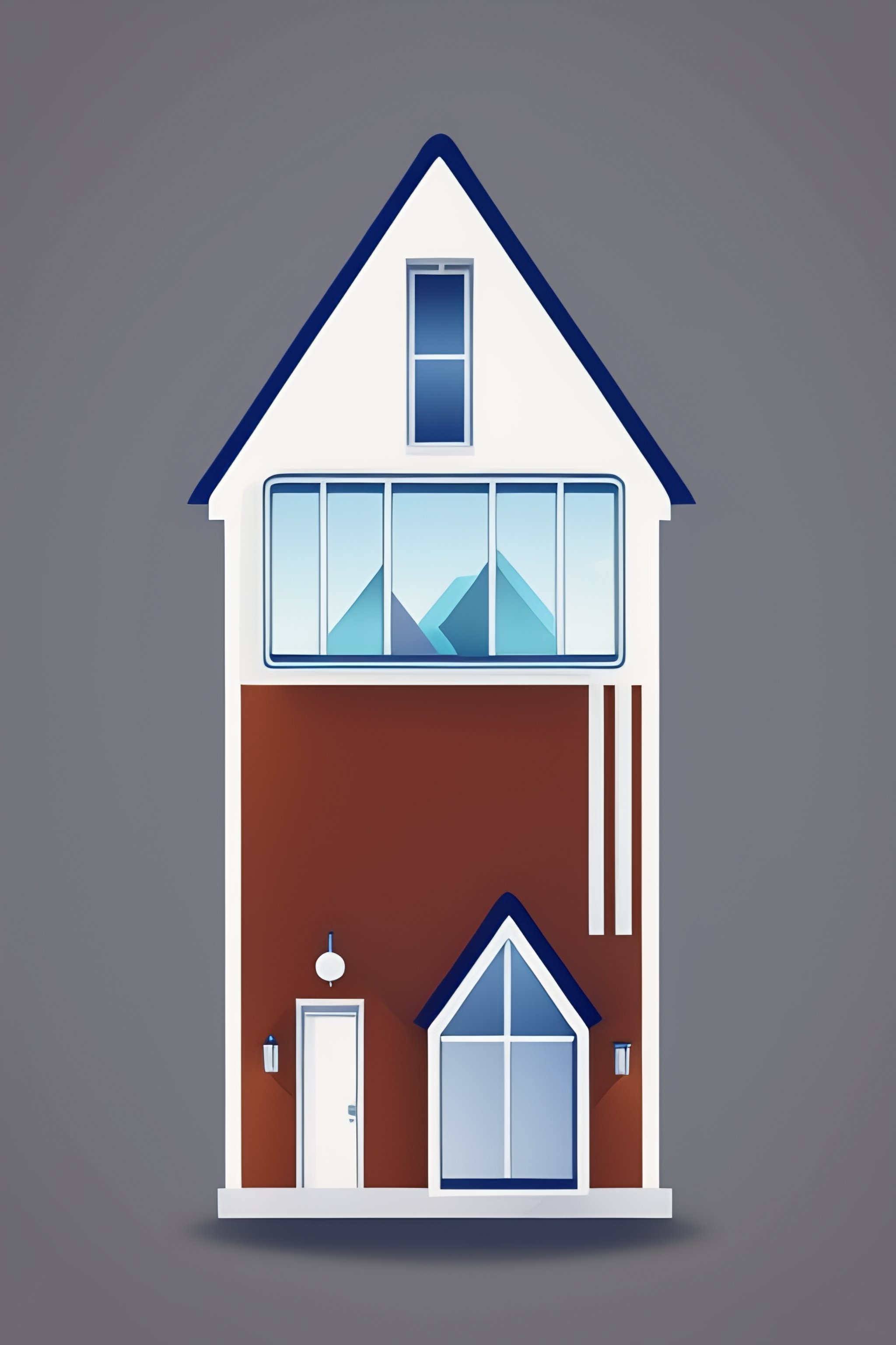 Lexica - House and a building, minimalistic, vectorized logo style