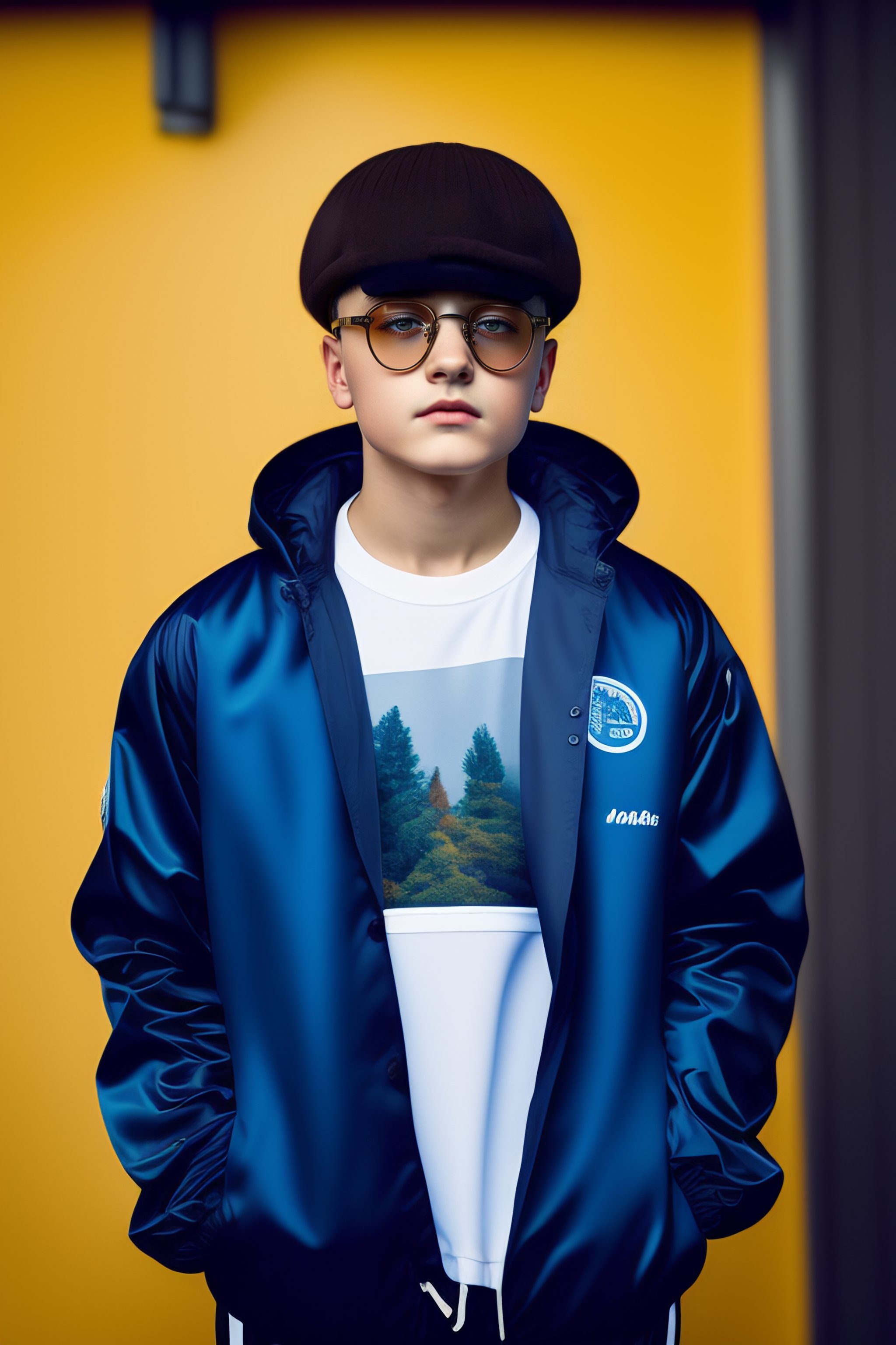 Lexica - Oliver Tree with a bowlcut, montbell windbreaker jacket