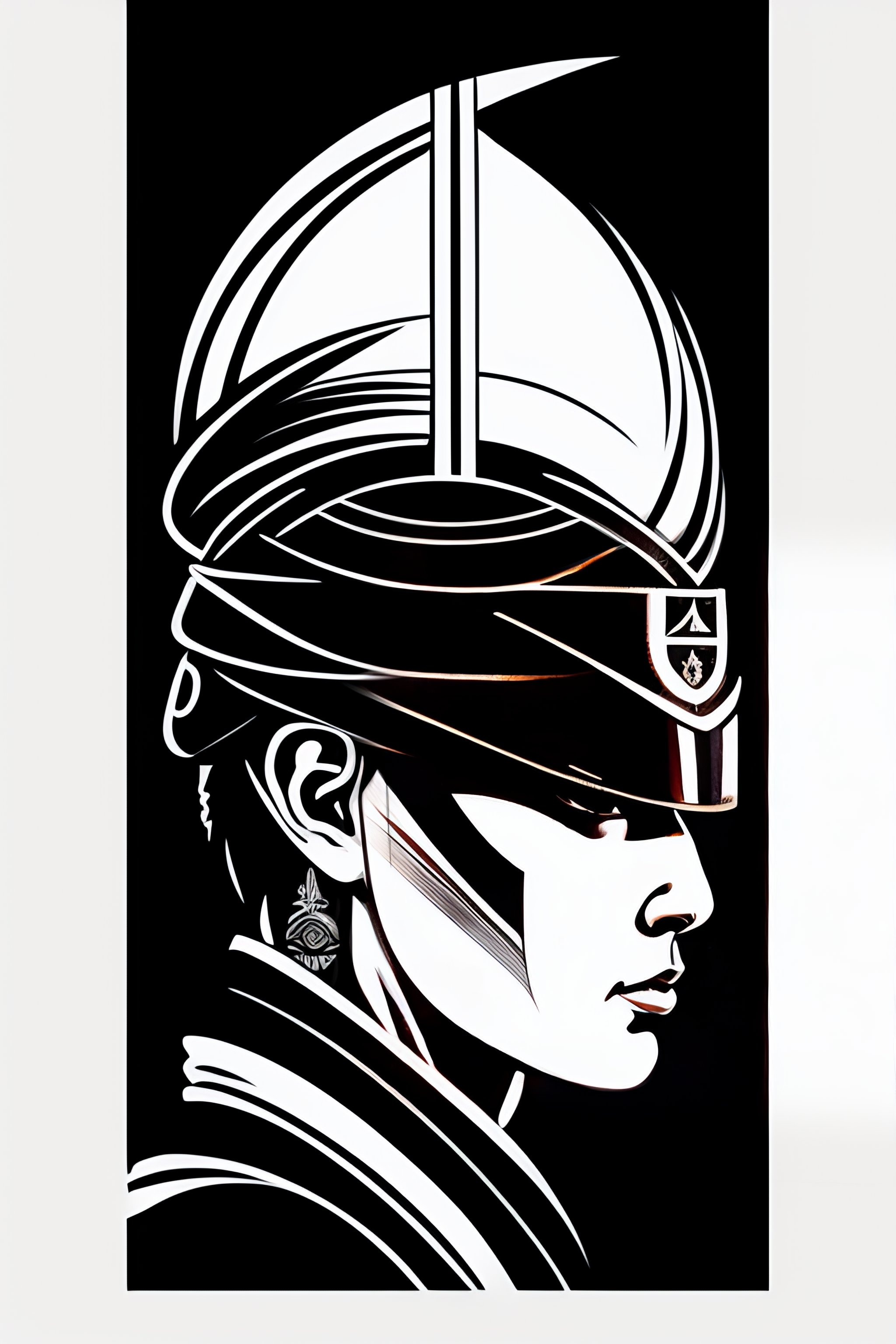 Lexica - Symmetry, one ronin samurai head and only facing front, glare ...