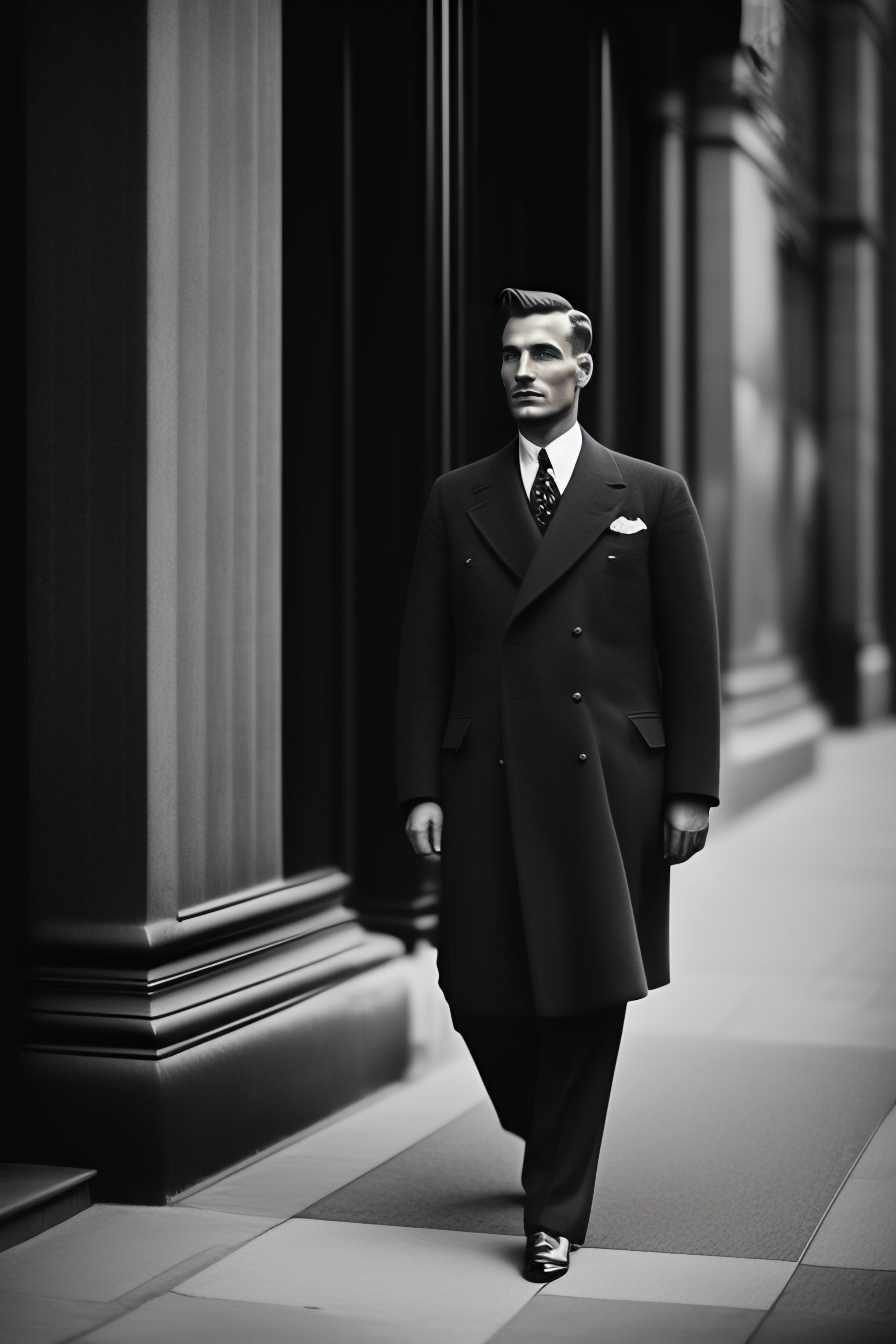Lexica - Photography of a man from 1940