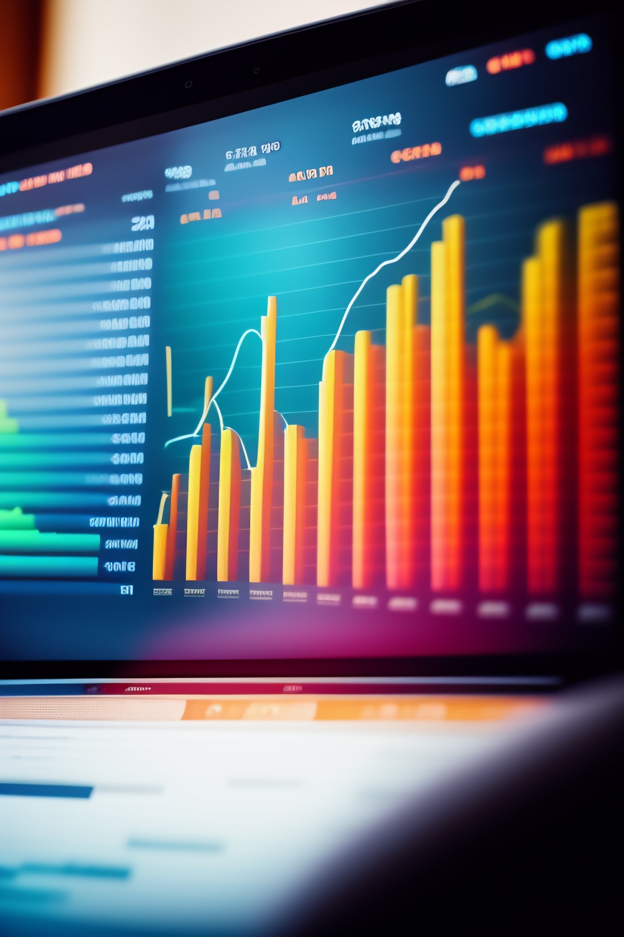 Lexica - Photo of a lot of numbers and stats, Finance, marketing, work ...