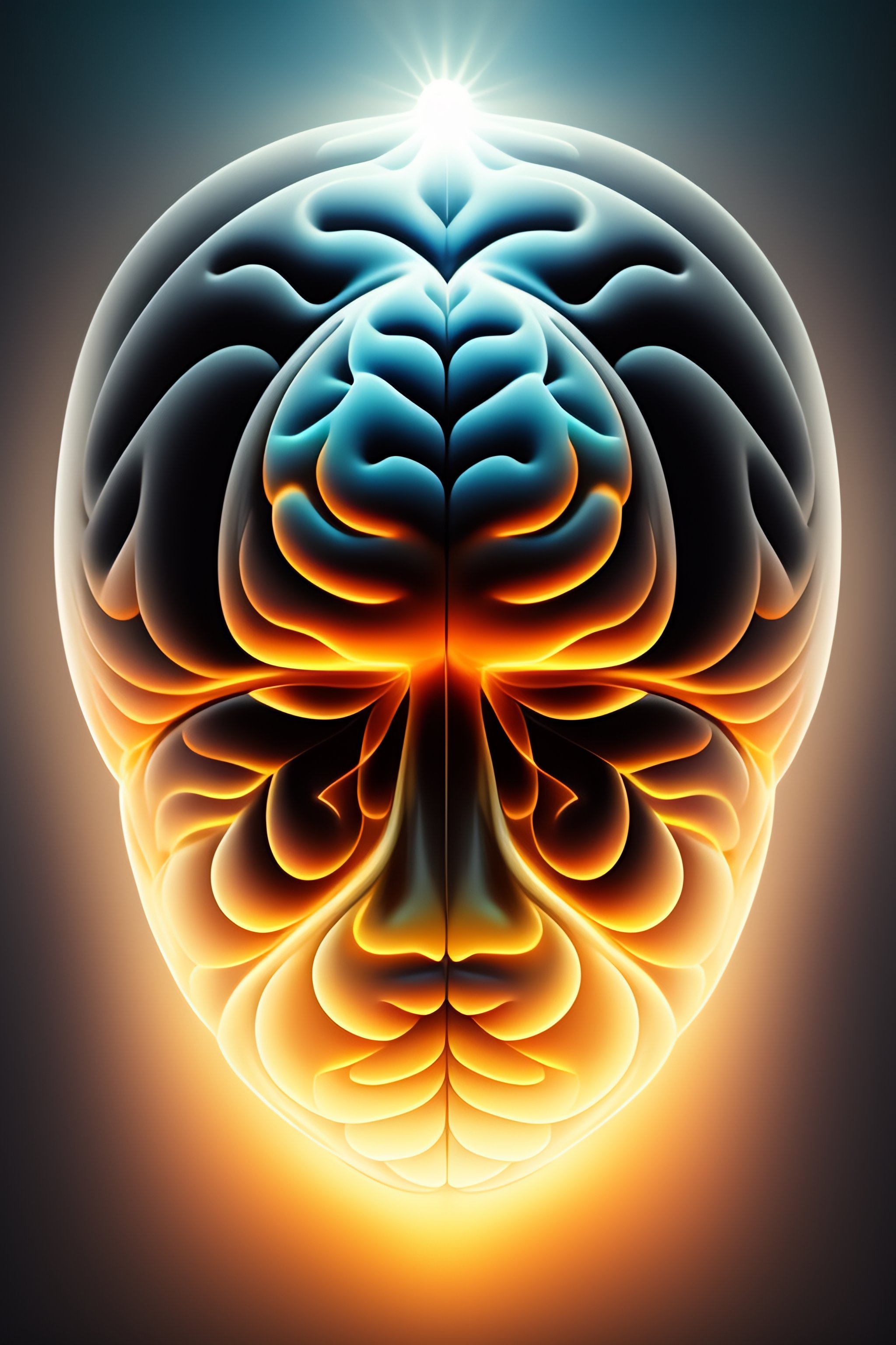 Lexica - A brain with a ripple effect of light radiating out from the ...