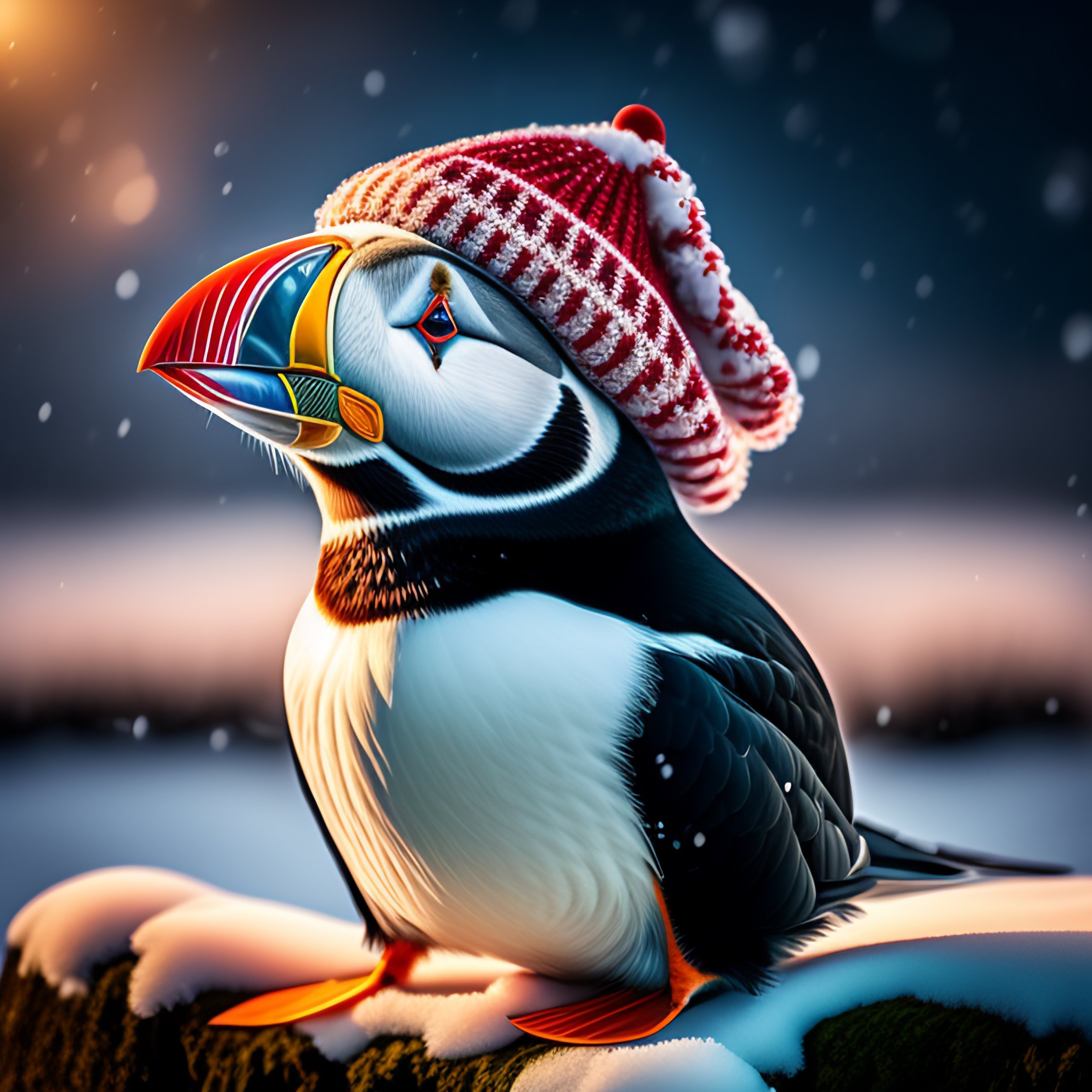 Lexica - Beautiful and bright advertising, photography of a puffin in ...
