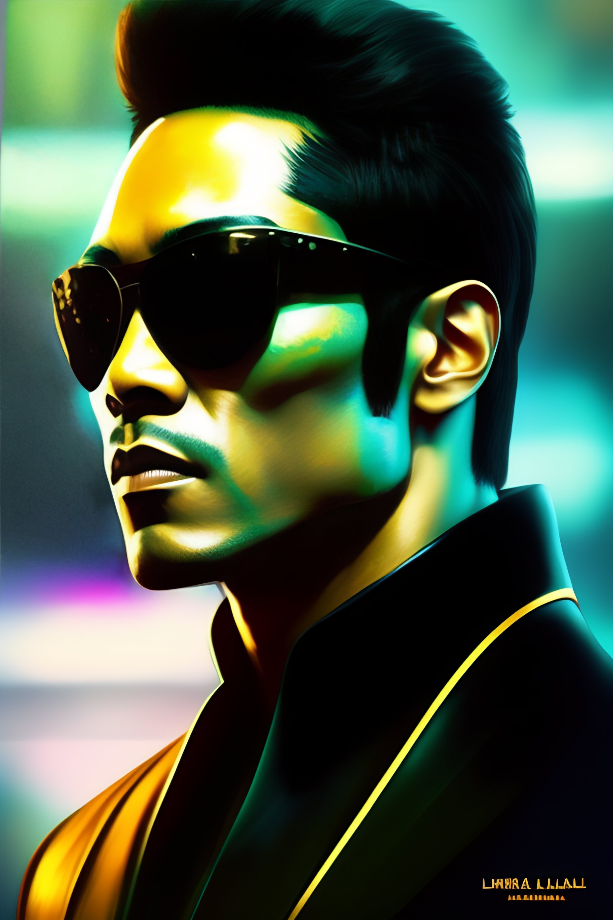 Lexica - Badass Bruce lee as Morpheus in the matrix with sunglasses ...