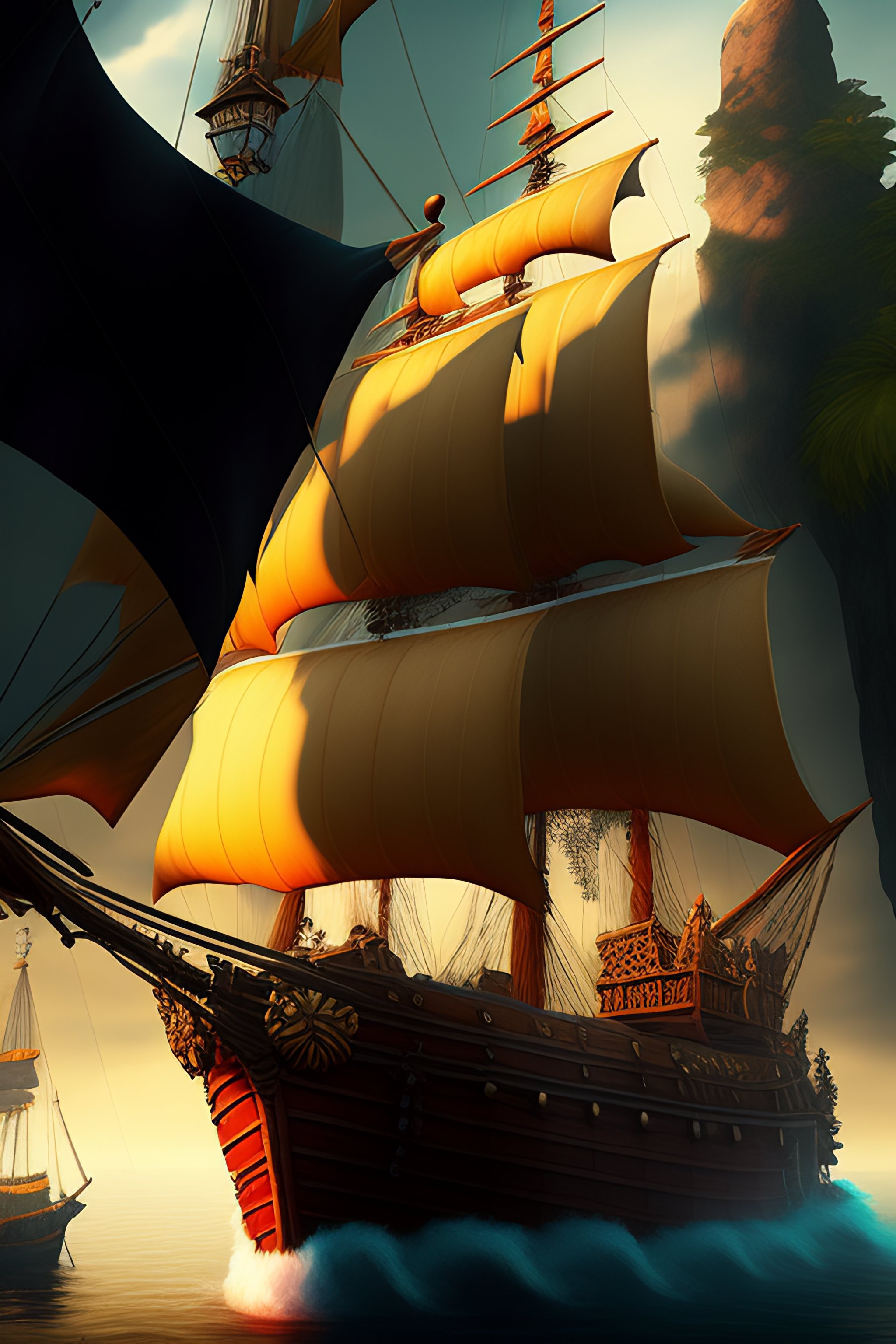 Lexica - Pirat Patty from Risen 2 Dark Waters CRPG on pirat ship, art