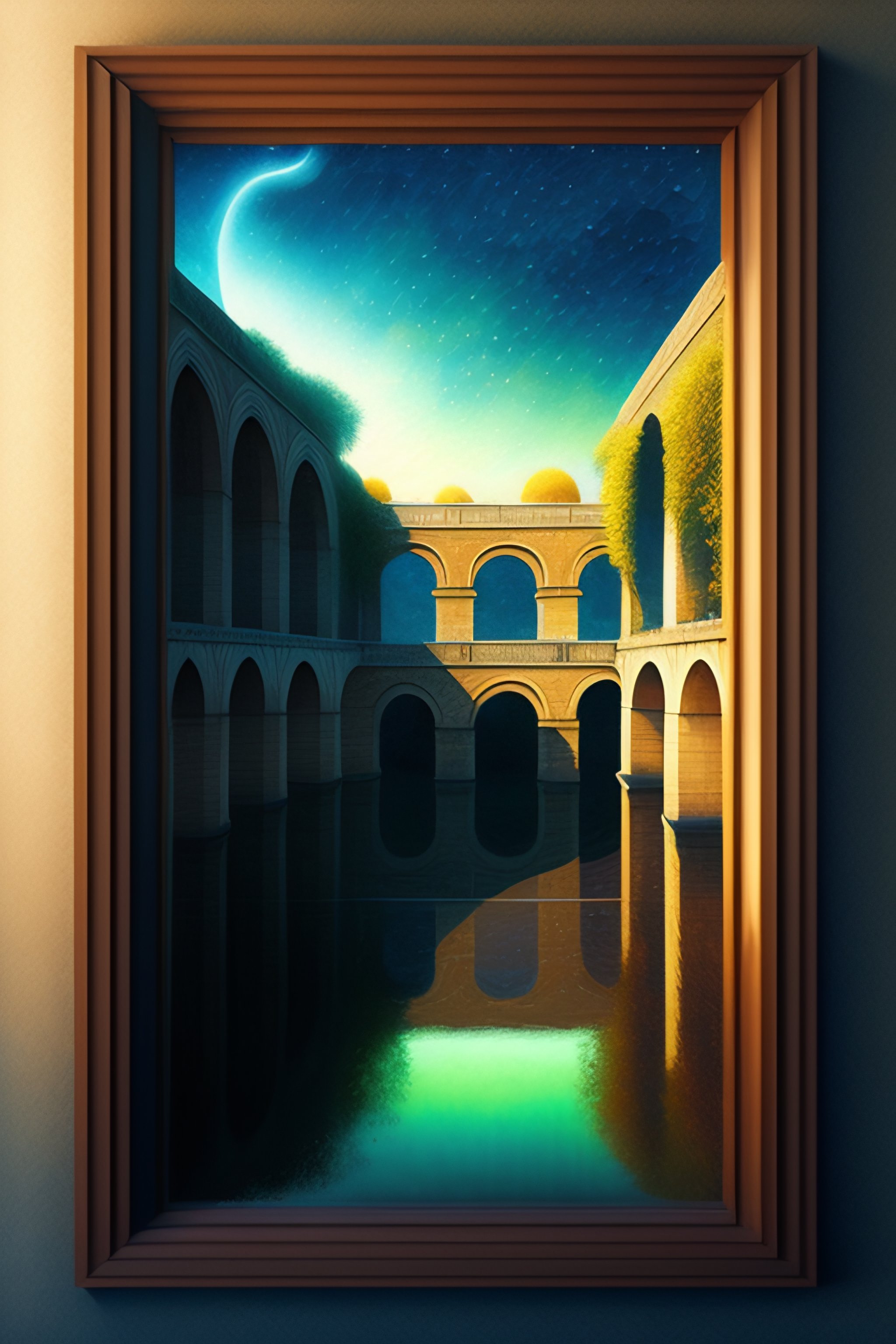 Lexica - Tiled room squared waterway, aqueducts, fantasy. intricate ...