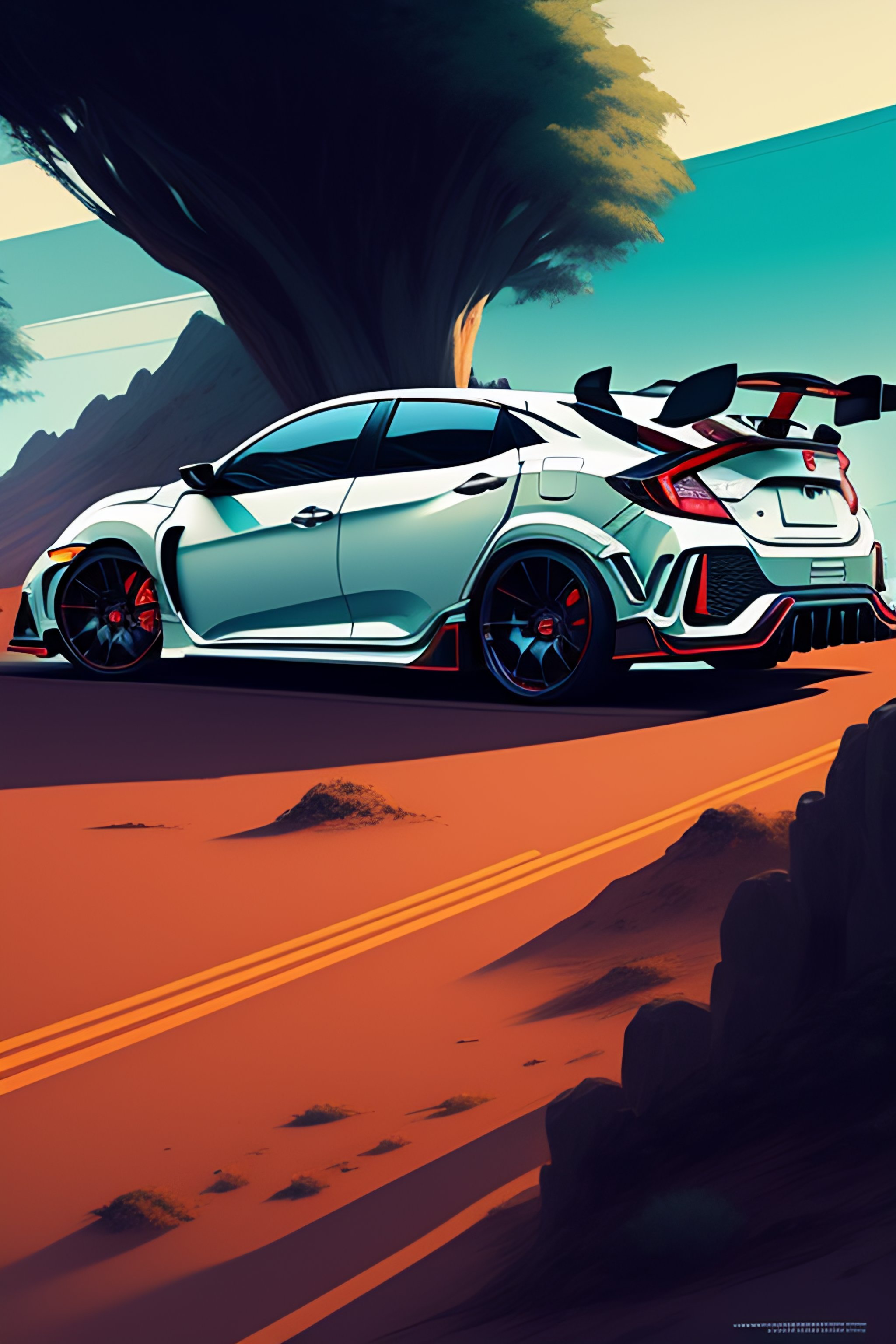 Lexica - Cell shaded, 2018 Honda Civic Type R, Borderlands 3 concept ...