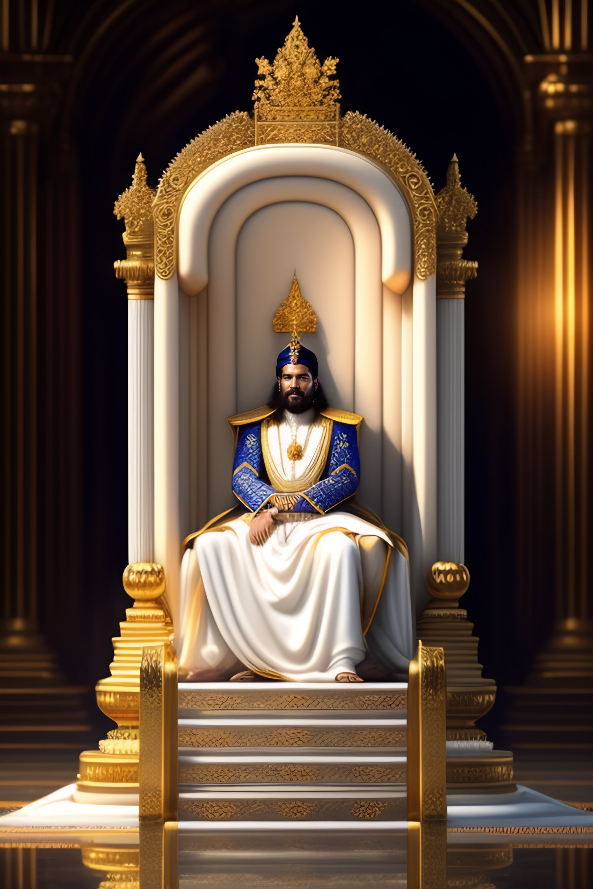 Lexica - A man wearing worn out white sheets is kneeling before a ...