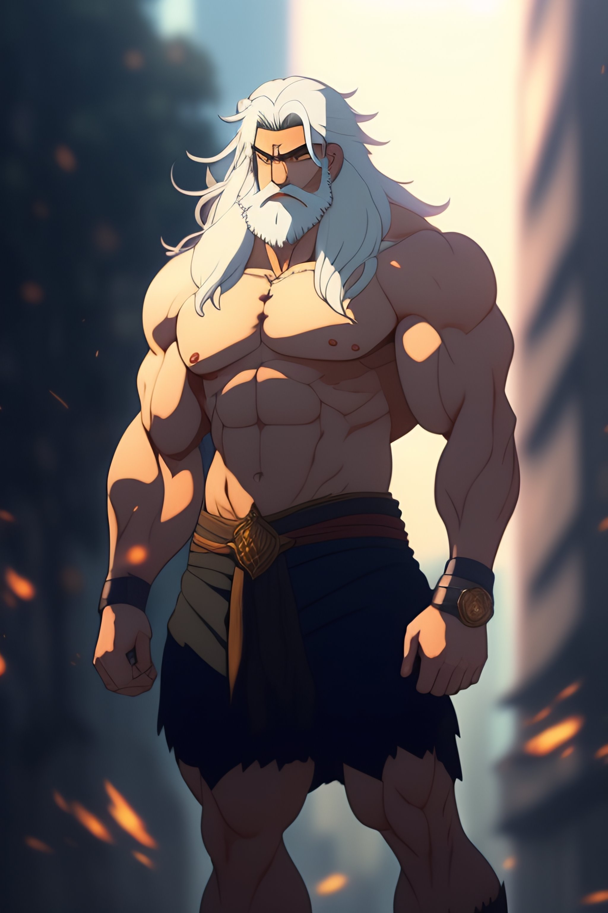 Lexica - Full body potrait of thin ripped muscular rugged zeus dominate ...