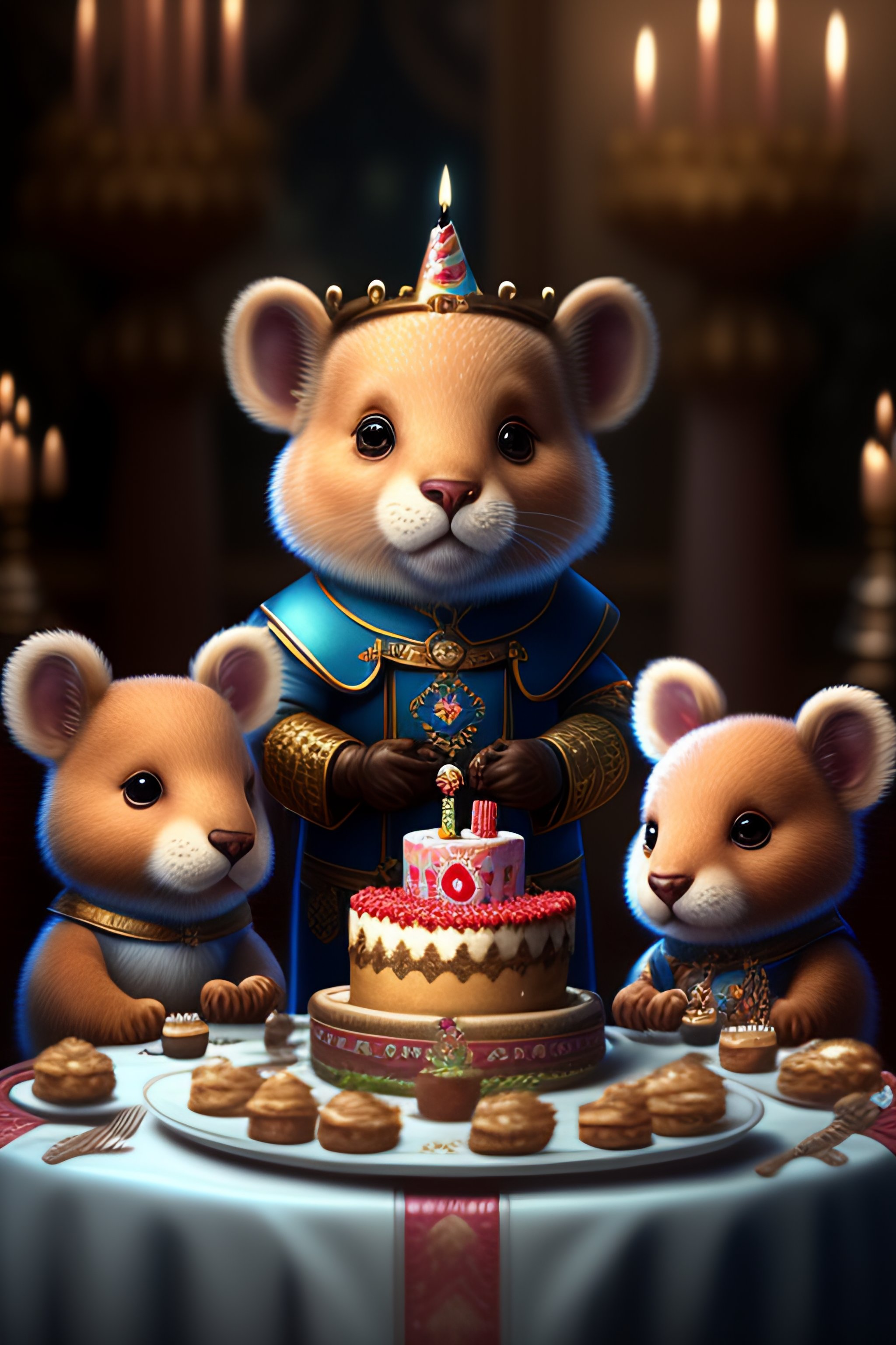 Lexica - Highly detailed group closeup portrait of teddys having a ...