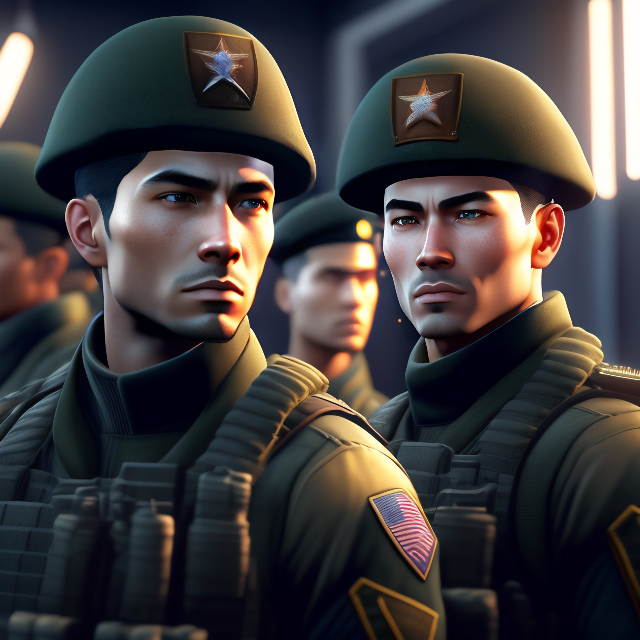 Lexica - A group of soldiers, call of duty, symmetrical portrait ...