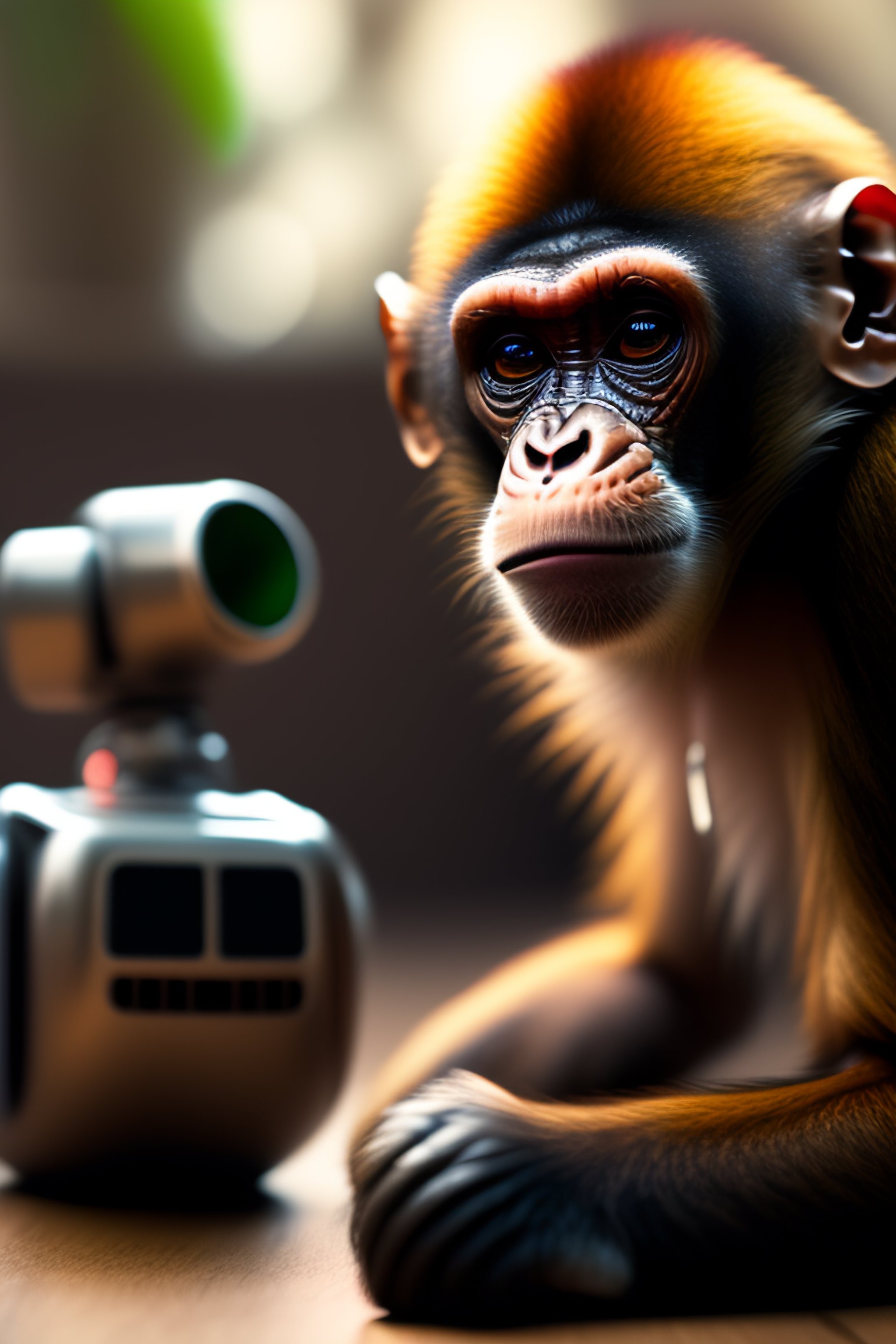 Lexica - A monkey talking with a robot