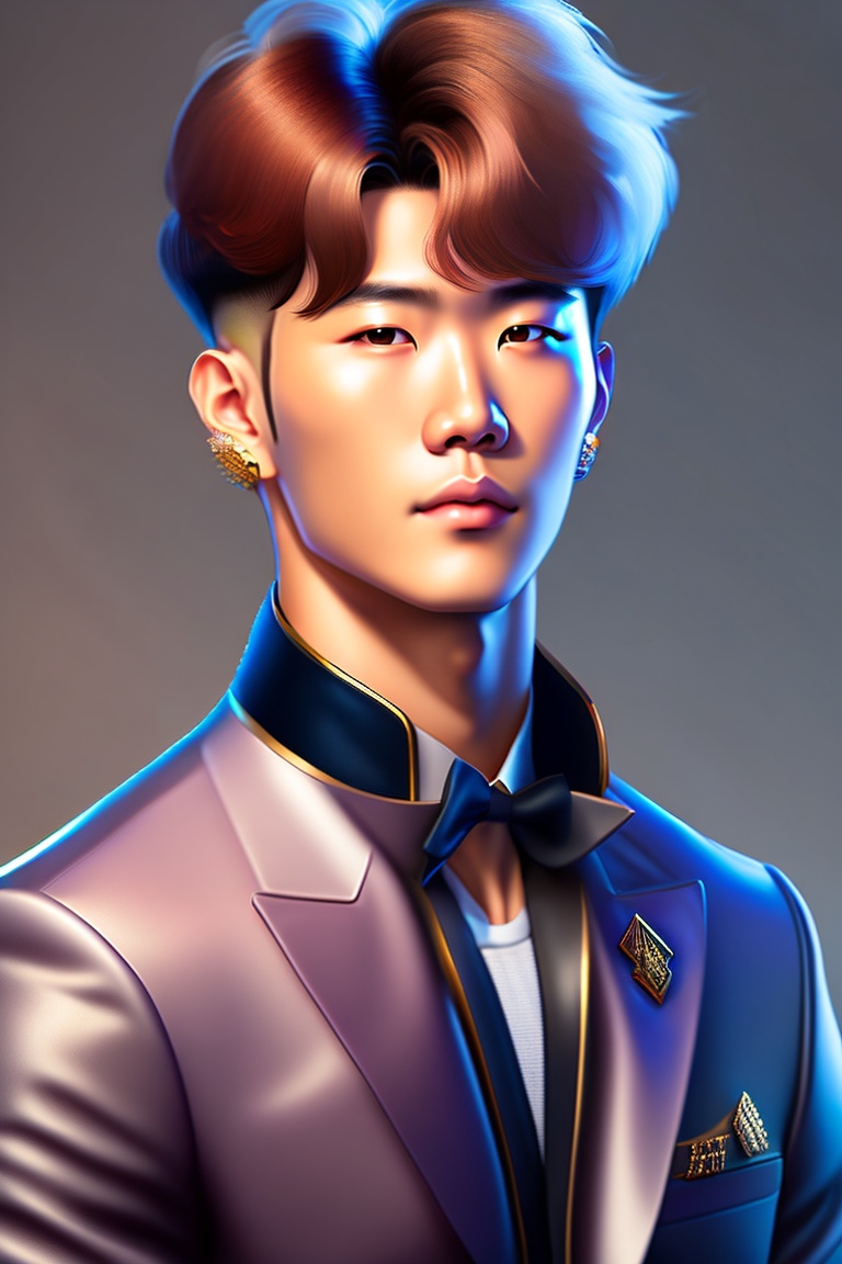Lexica - Portrait of a handsome kpop idol, hd 8k