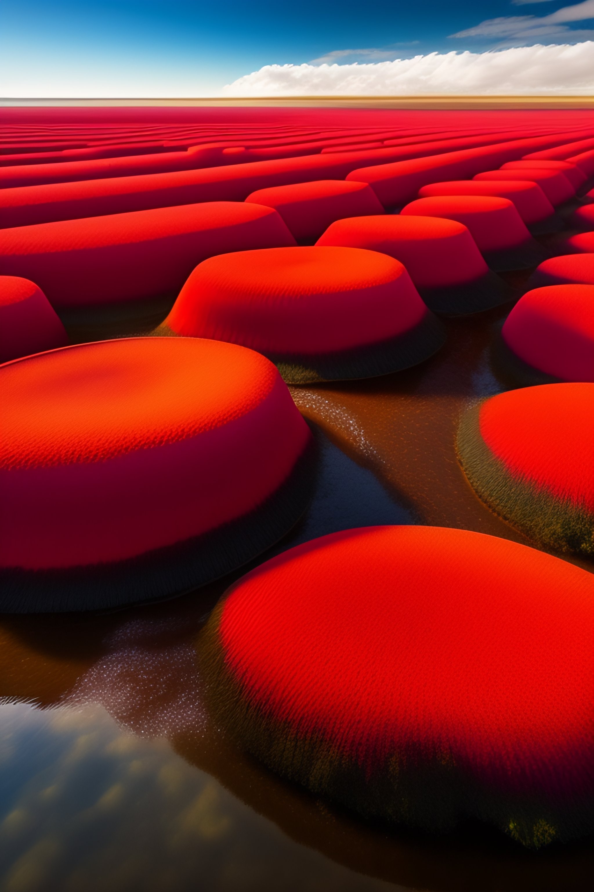 Lexica - Detailed photo of red tubs for natural cultivation of ...