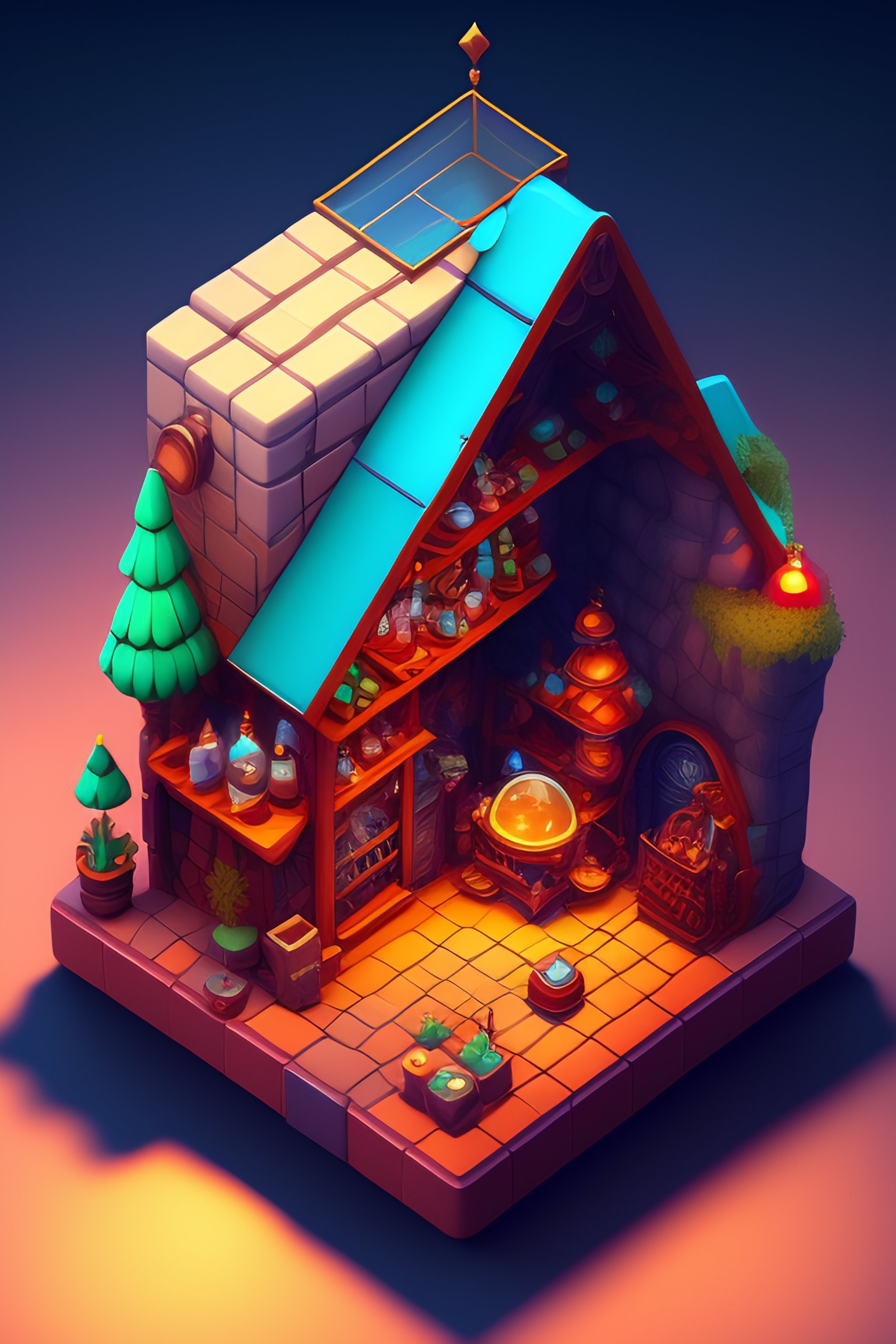 Lexica - Isometric mad laboratory, concept art, by senior environment ...