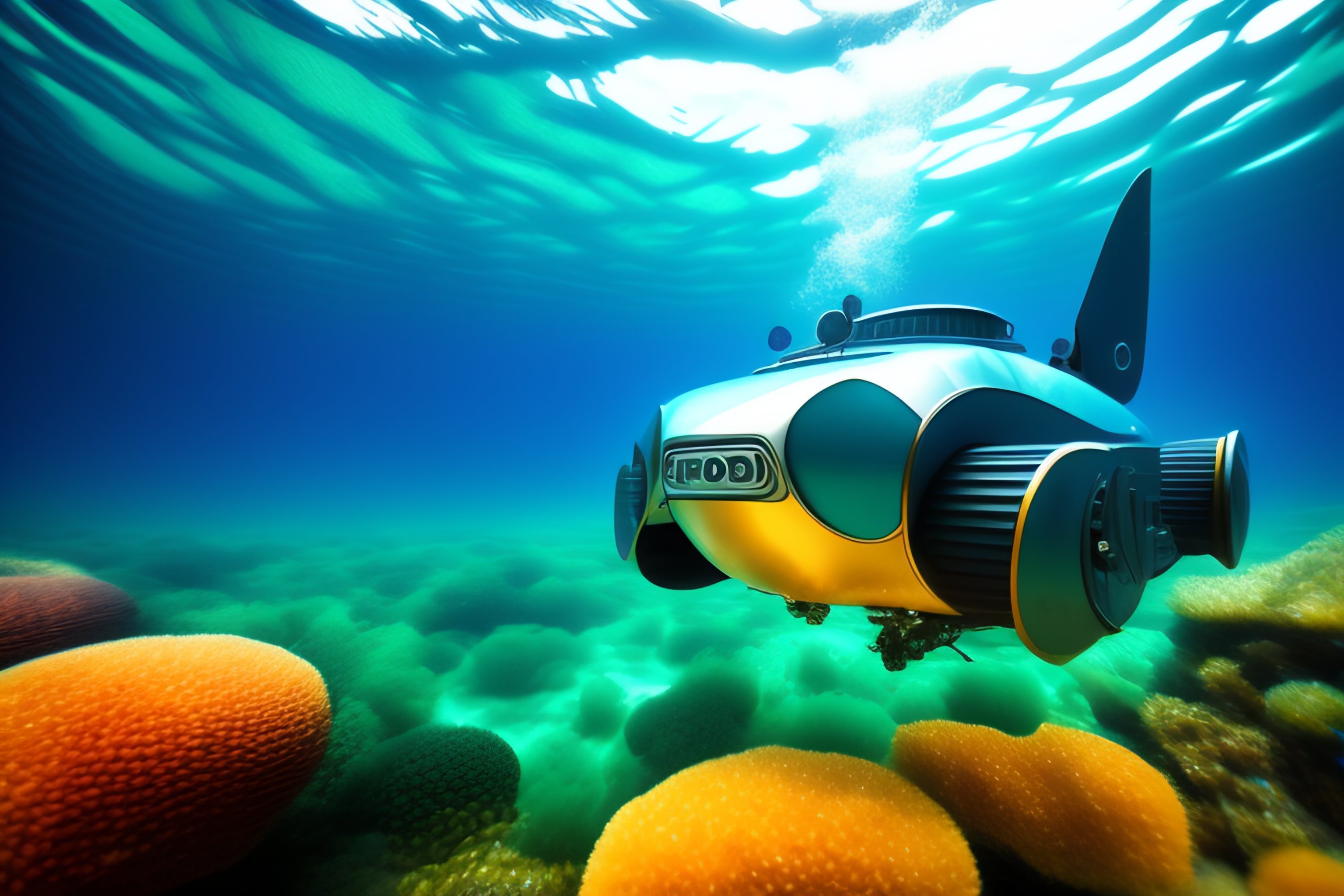 Lexica - Transformer robot swimming in the ocean