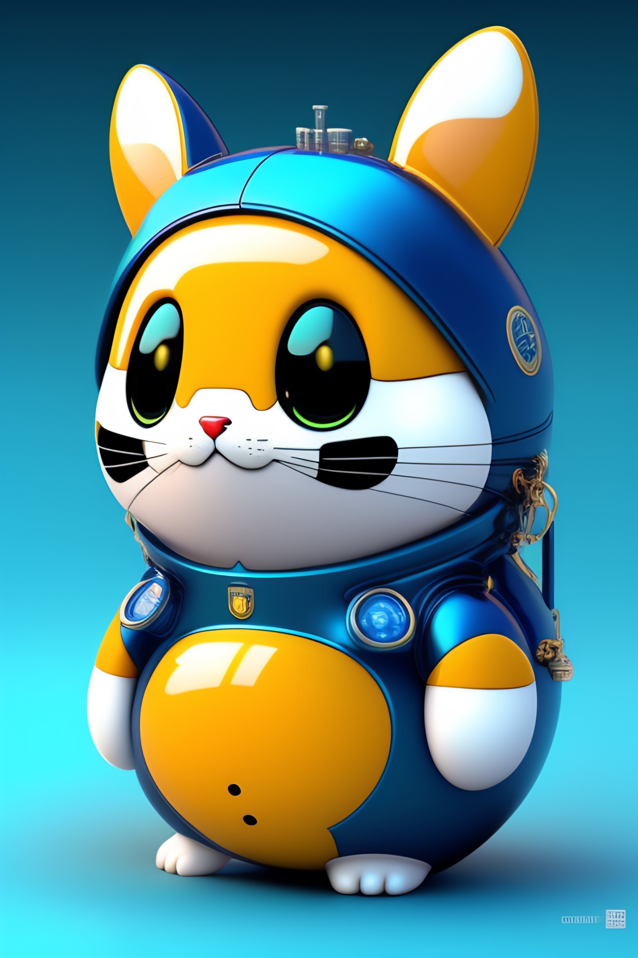 Lexica - Cute Chippy Doraemon, Cyberpunk