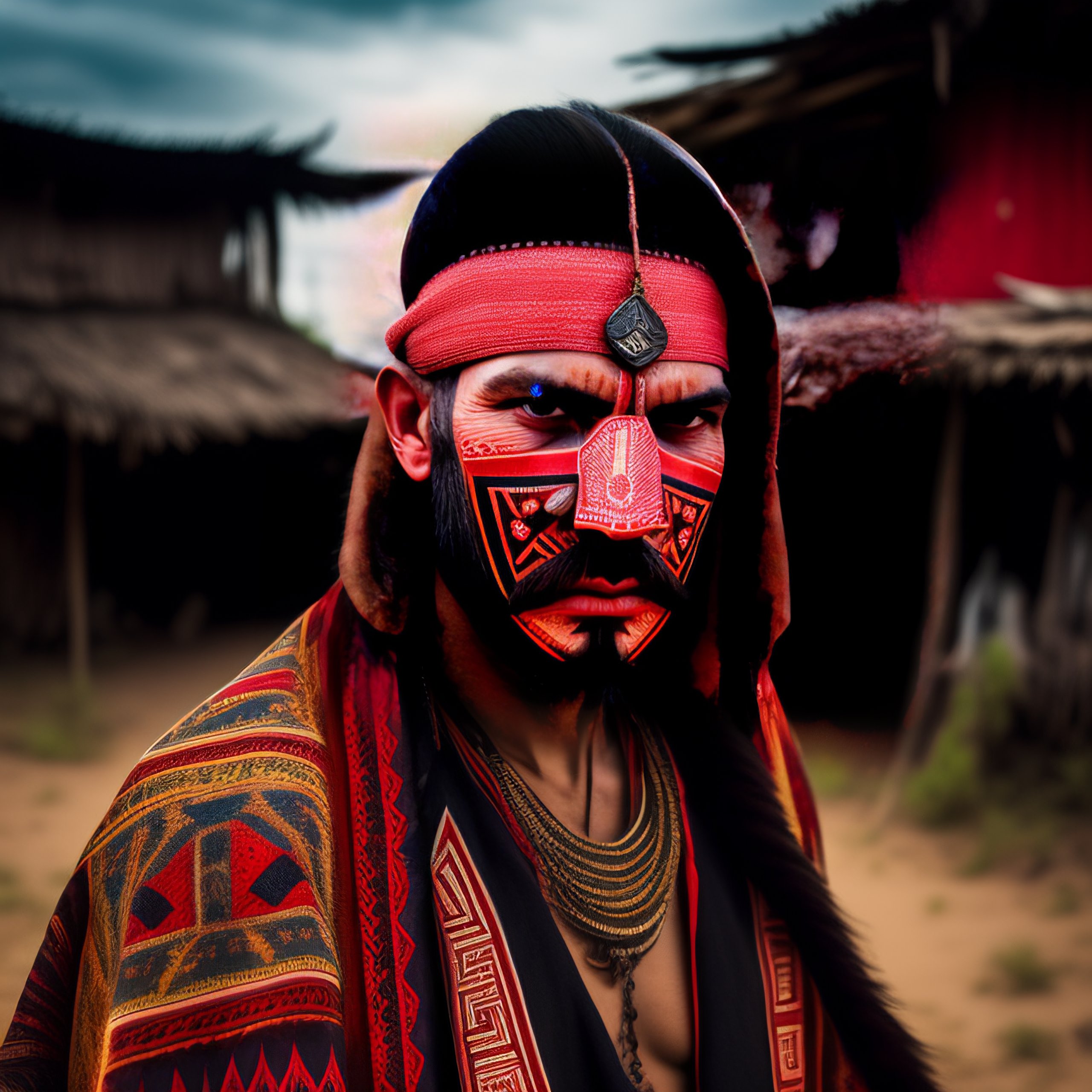 Lexica - Wide angle Environmental shot of a mysterikus slavic man ...