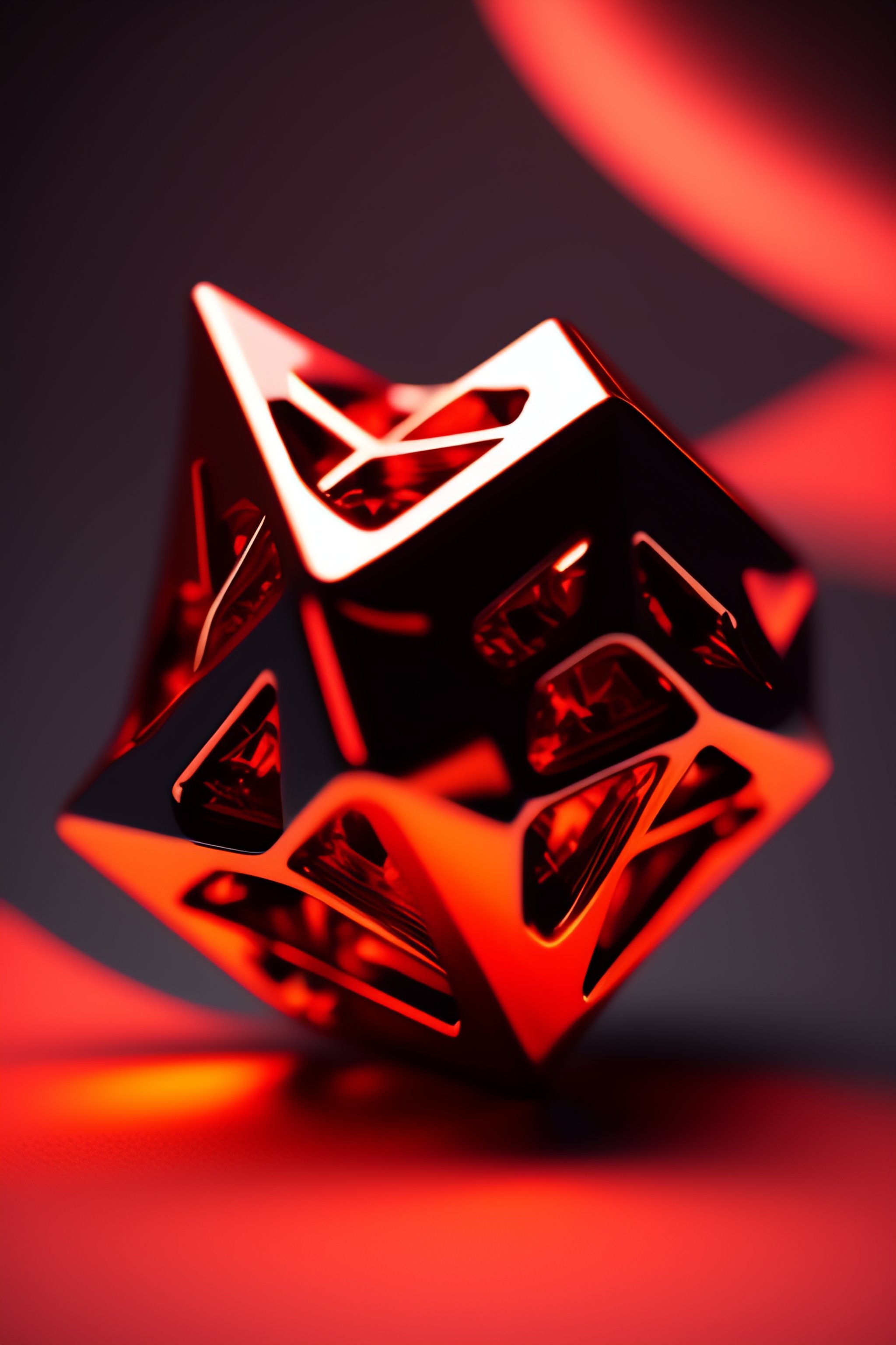 Lexica - A photorealistic render of a metallic crystalline spiky ...