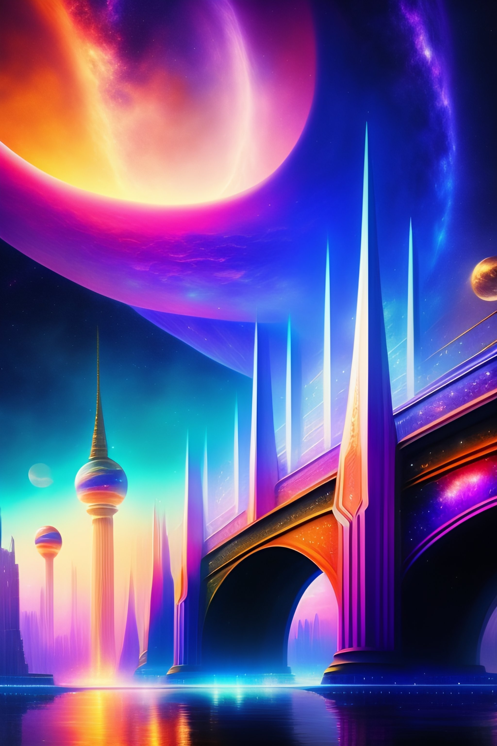 Lexica - Imagine a scene from the fabled Star City, a beautiful ...