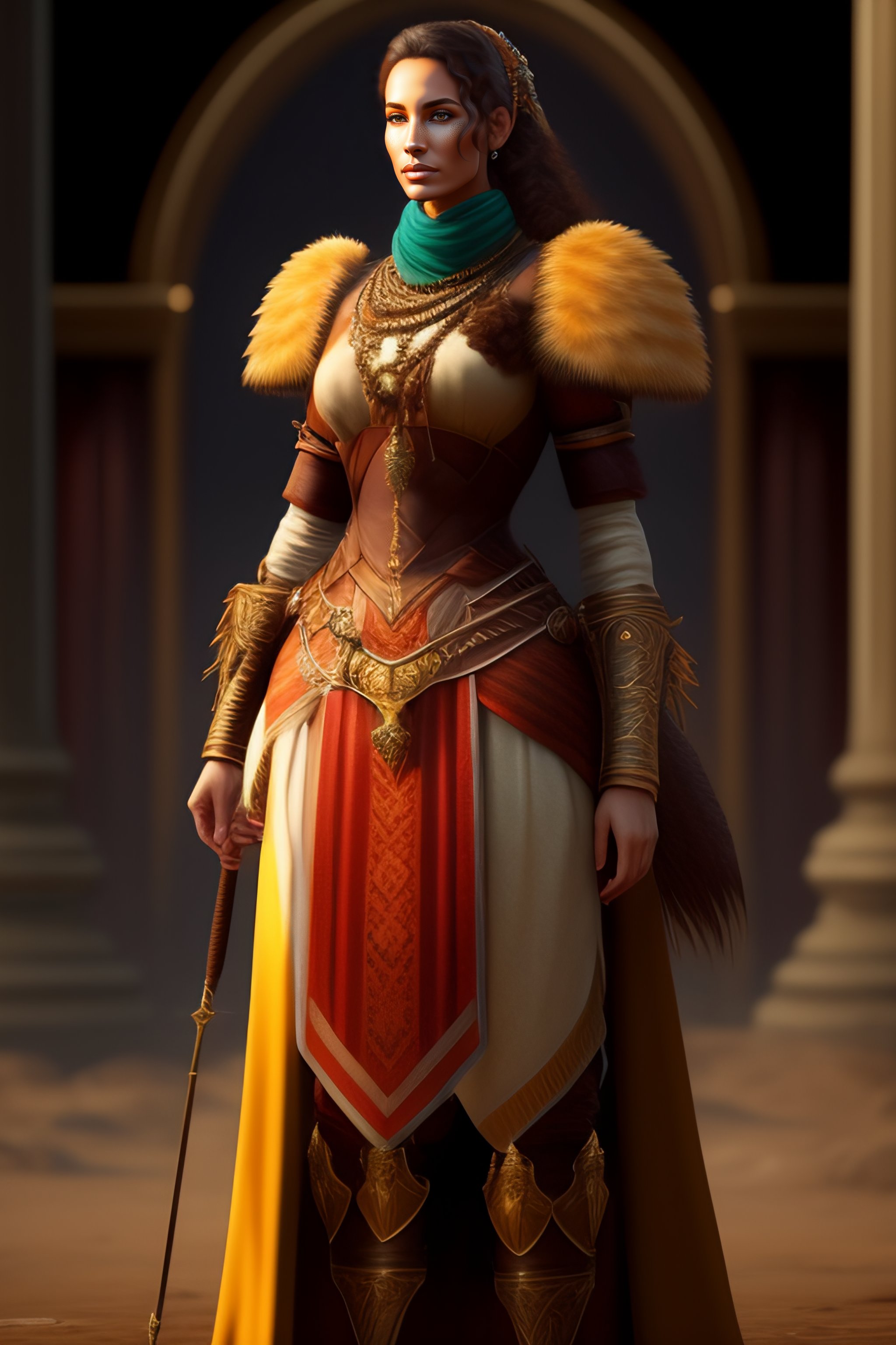 Lexica - Highly detail full body of a female huntress