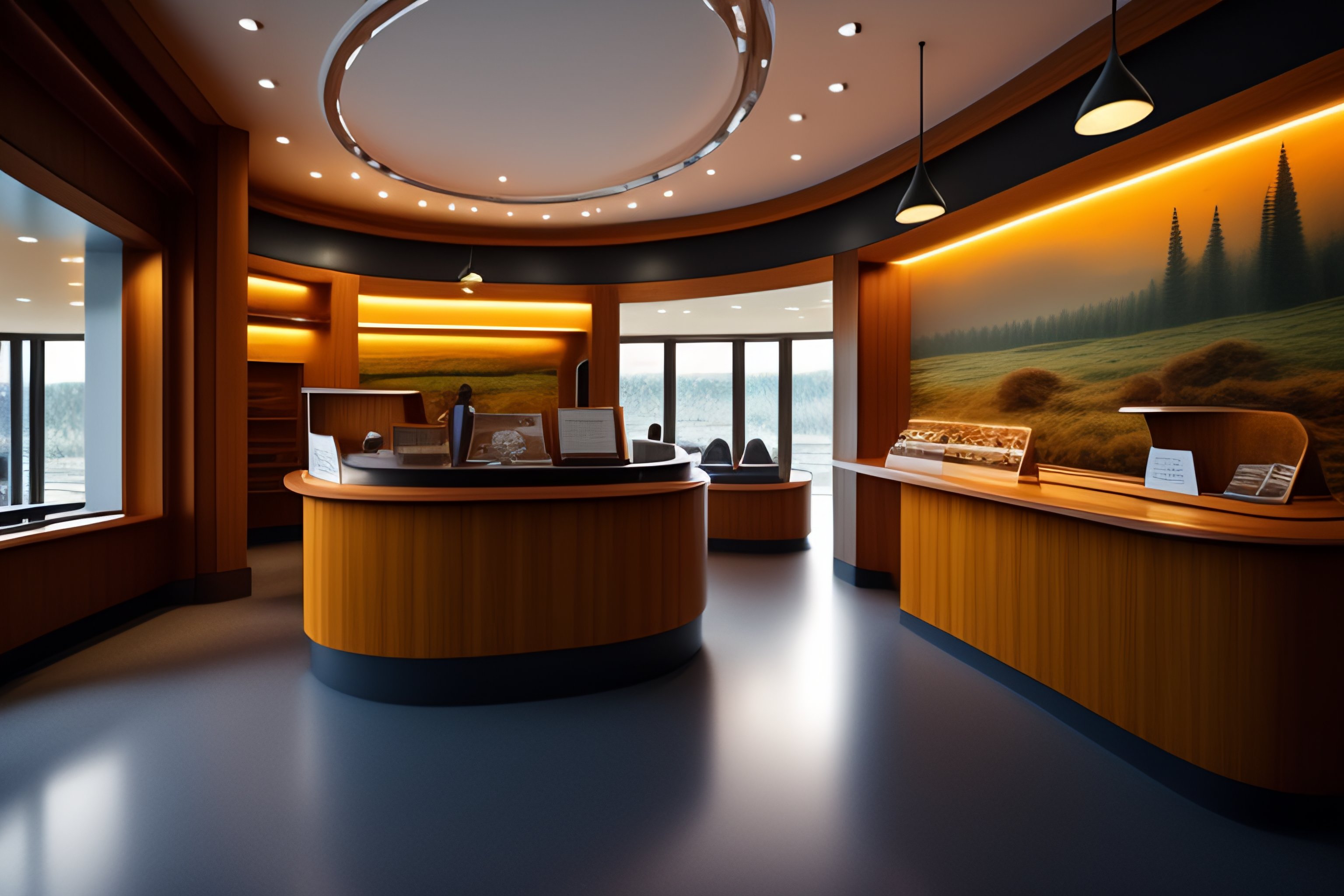 Lexica - Interior of a modern tourist office